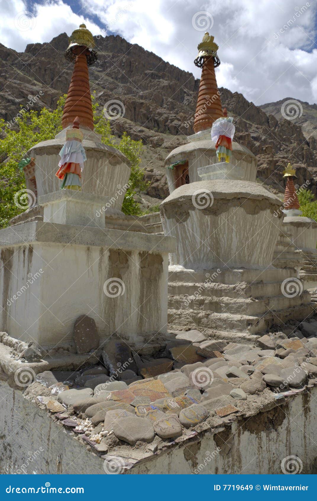 Stupas at Hemis Gompa, Ladakh, India Stock Image - Image of stone ...