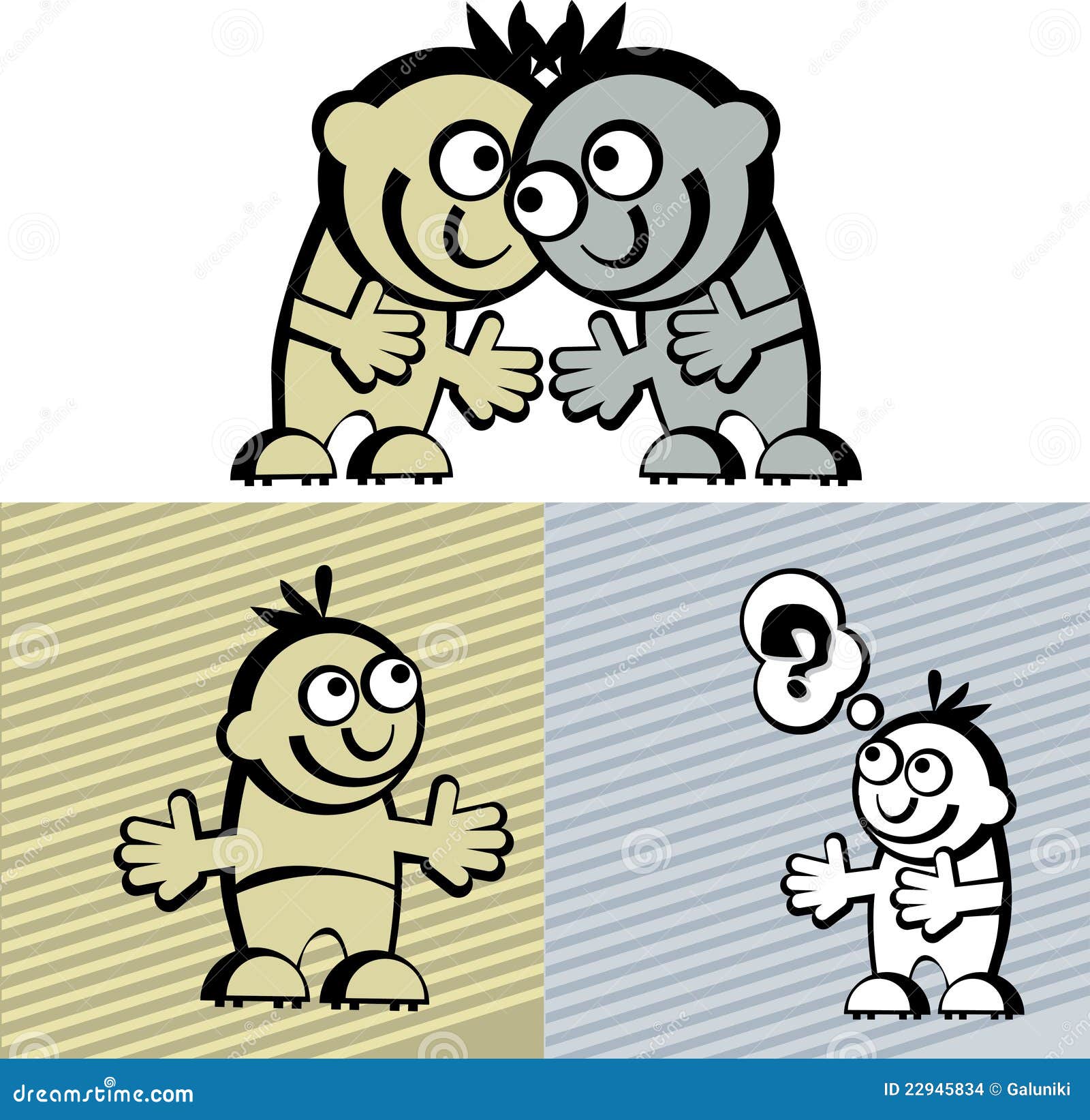 Stupid friends stock illustration. Illustration of boys - 22945834