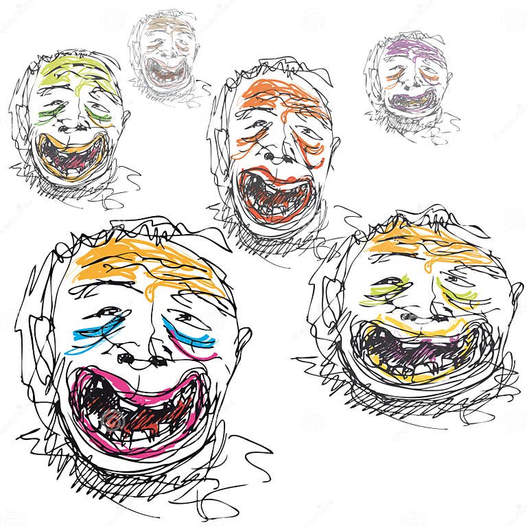 Stupid smile (vector) stock vector. Illustration of expression - 9055280