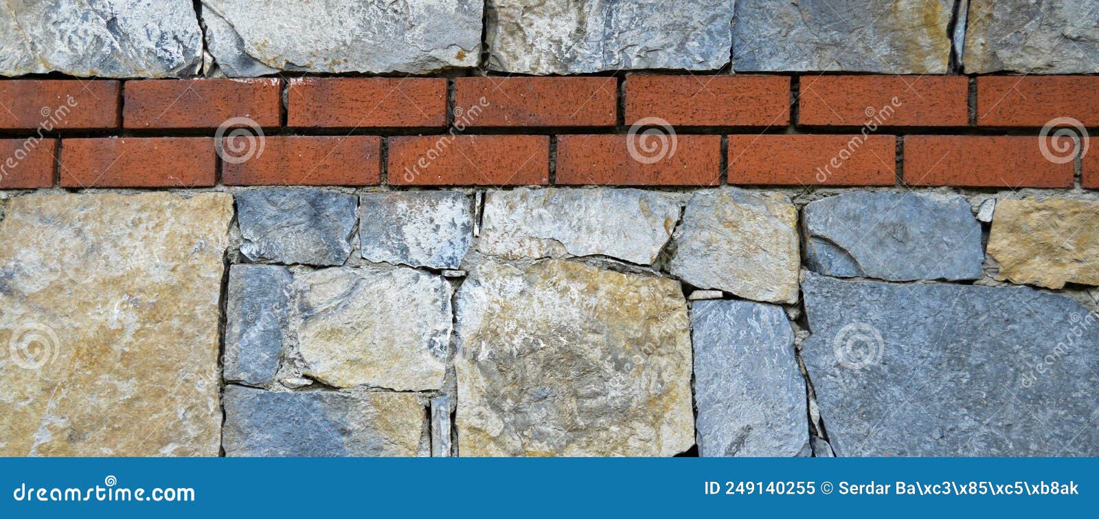 Sturdy Blue and Gray Cut Stone Brick Wall, Seamless Lined Up Stock ...