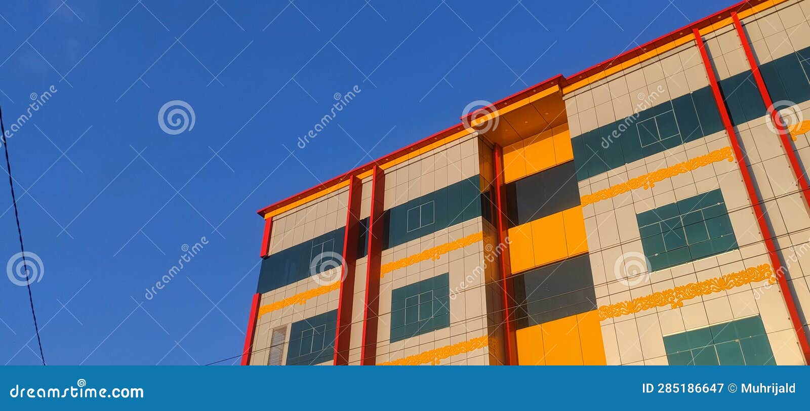 Sturdy Building with Beautiful Colors Stock Image - Image of colors ...