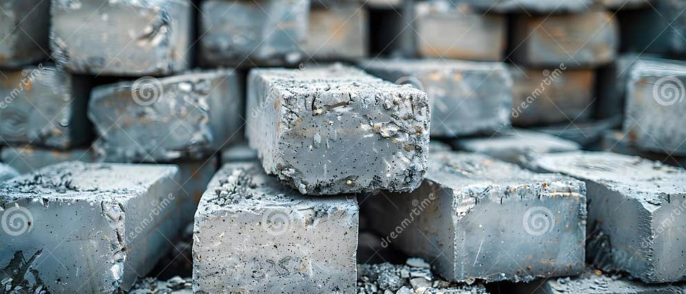 Sturdy Cement Blocks Awaiting Construction S Symphony. Concept ...