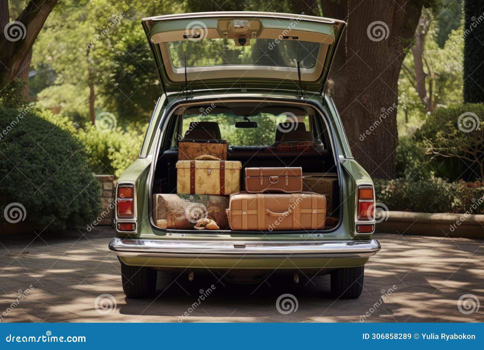 Sturdy Open Trunk Moving Boxes Storage. Generate Ai Stock Illustration ...