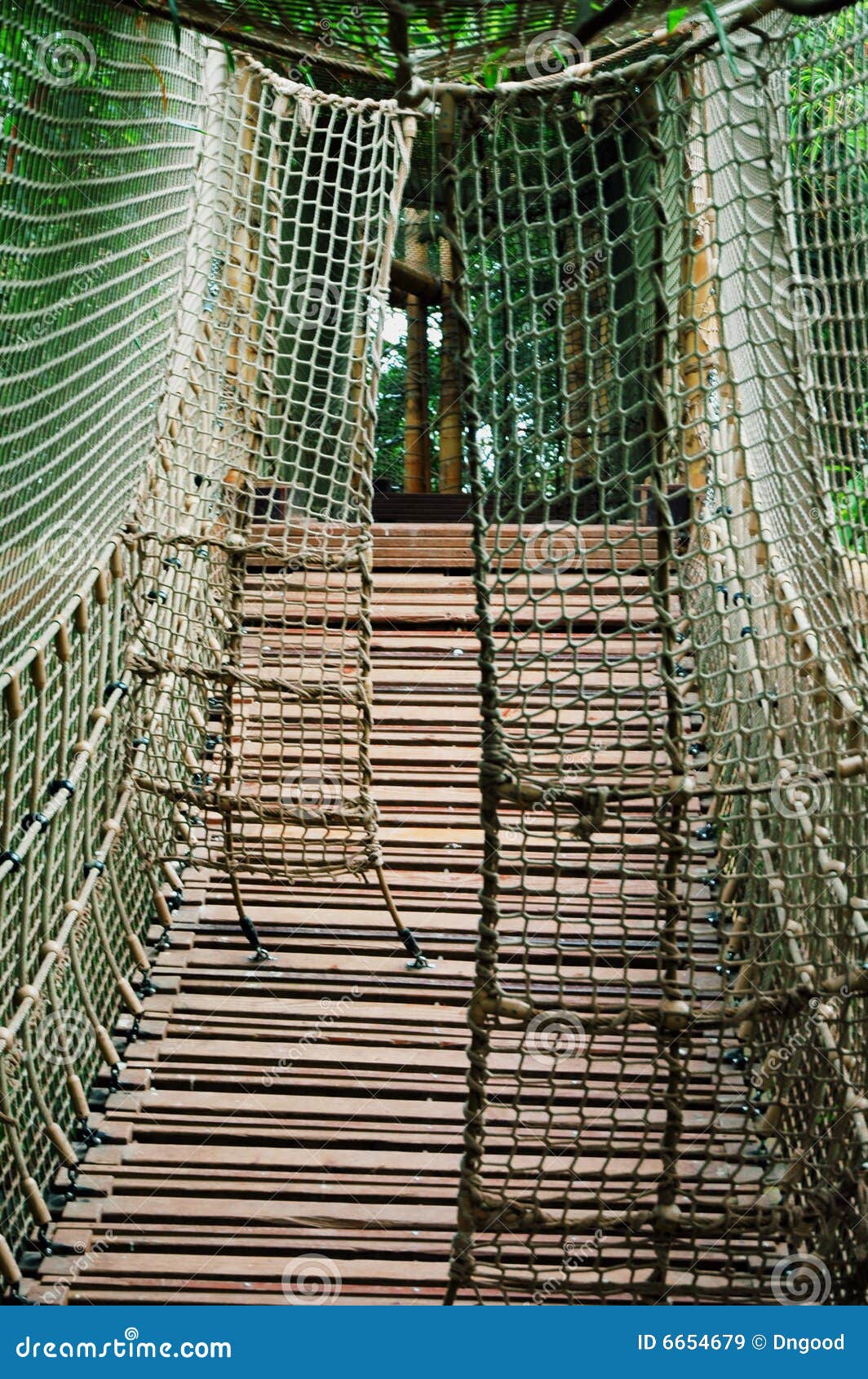Sturdy Rope Bridge stock image. Image of climb, play, playground - 6654679