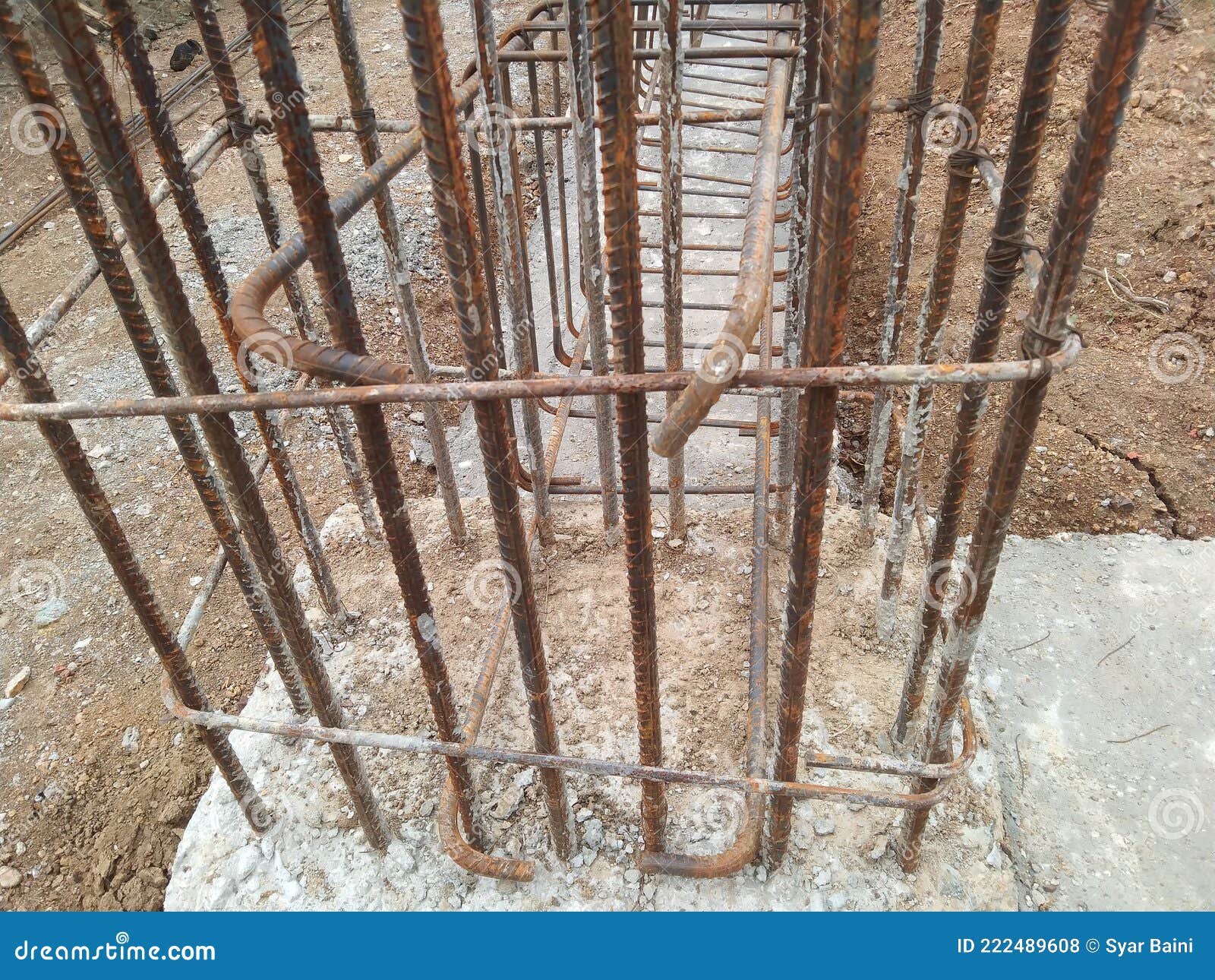 Sturdy Steel Reinforcement Construction for Buildings Stock Photo ...