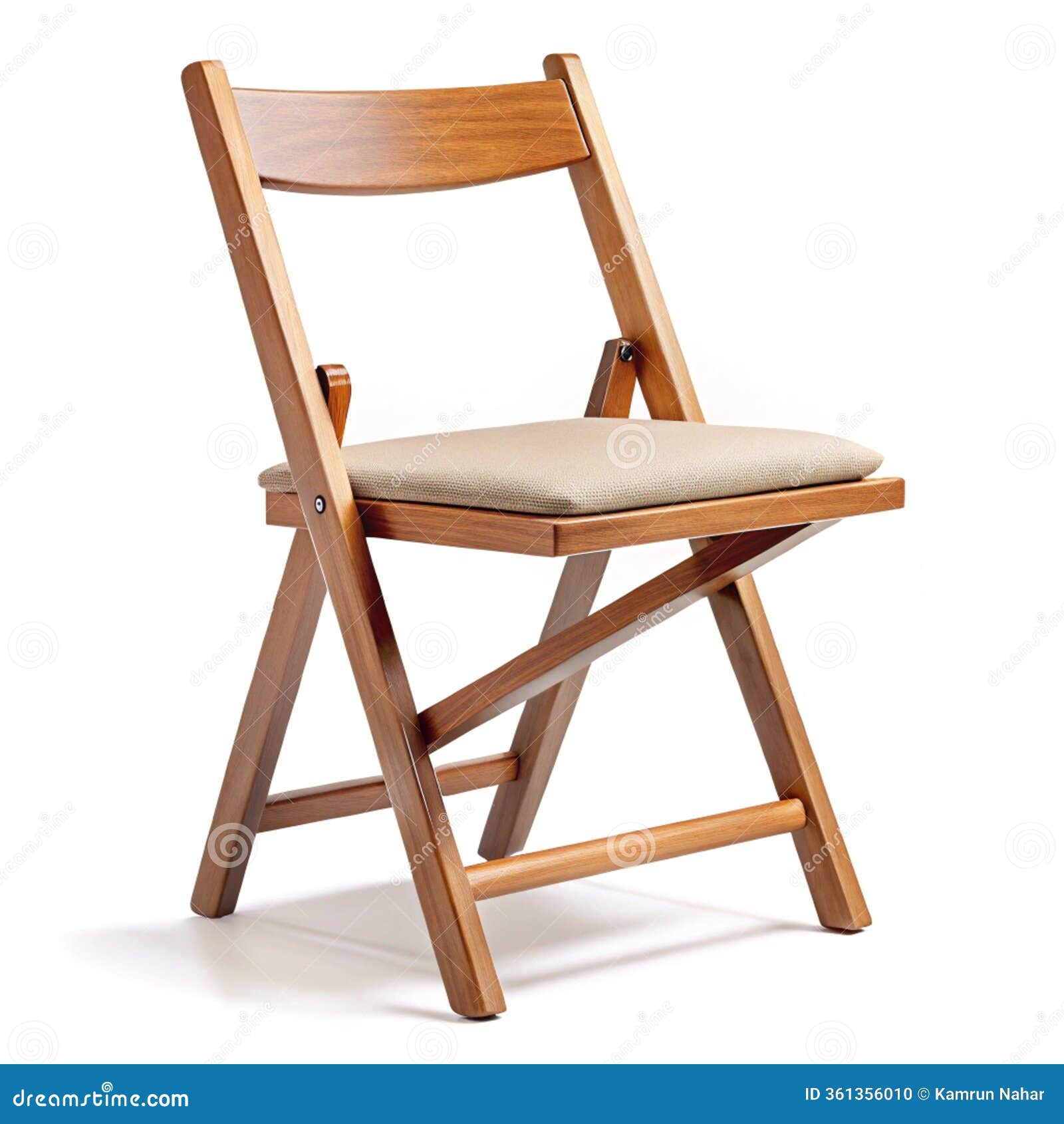 Sturdy Trestle Chair Isolated on White Background Stock Illustration ...