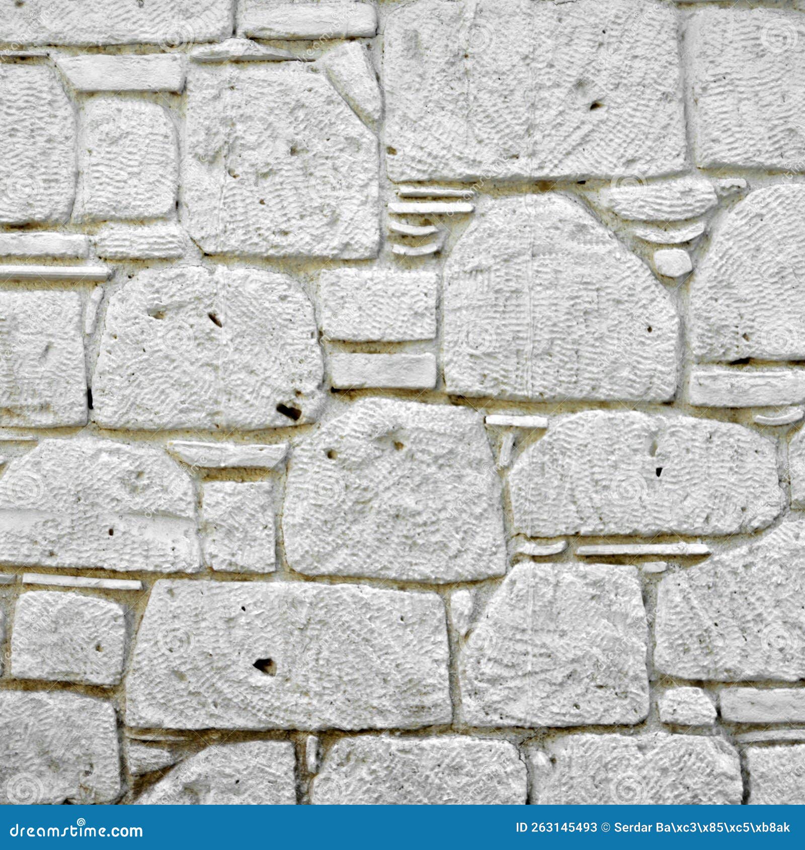 Sturdy White and Beige Cut Stone Wall, Seamless Lined Up Stock Image ...