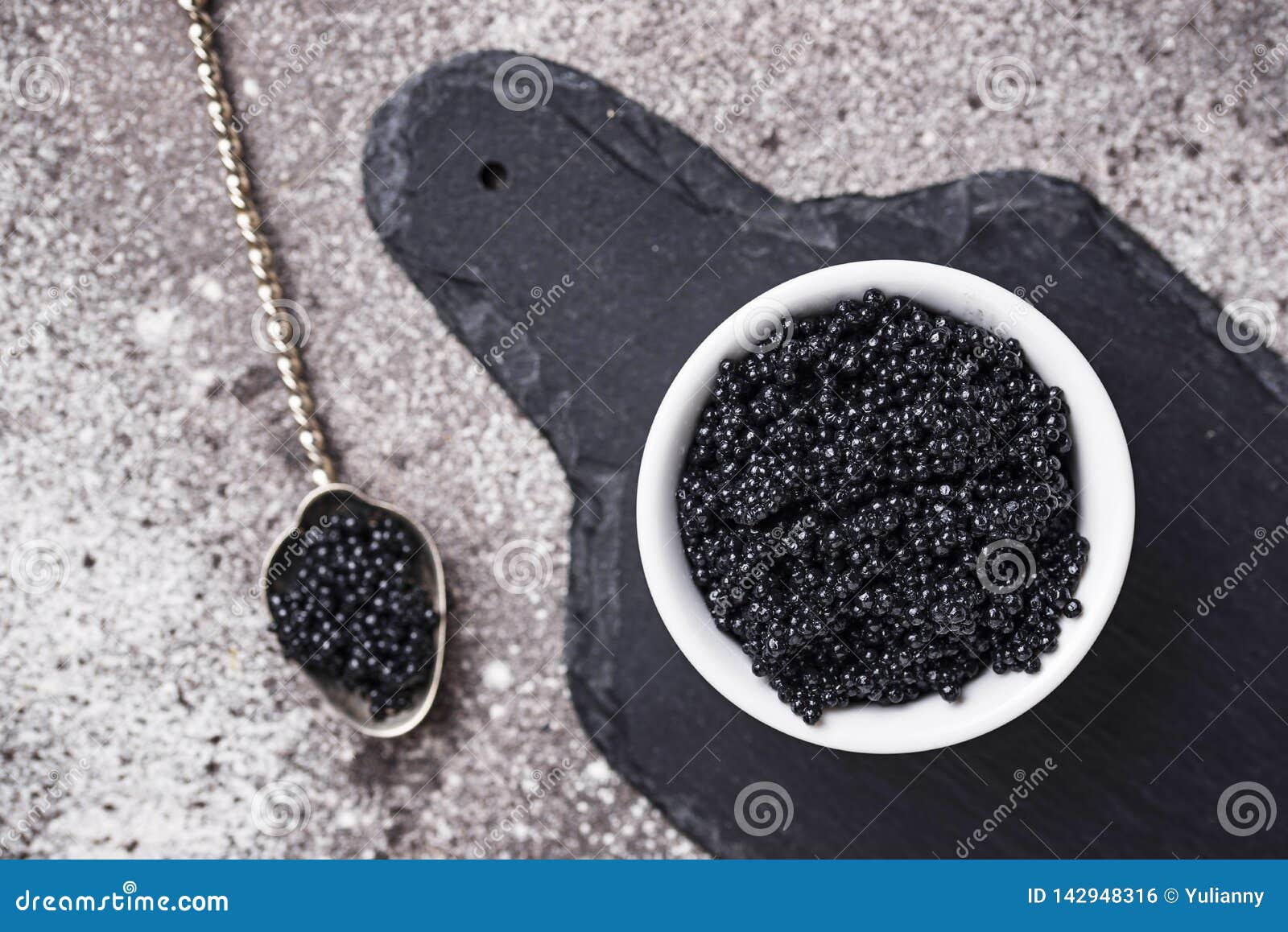 Sturgeon Black Caviar in Bowls Stock Photo - Image of bowl, appetizer ...
