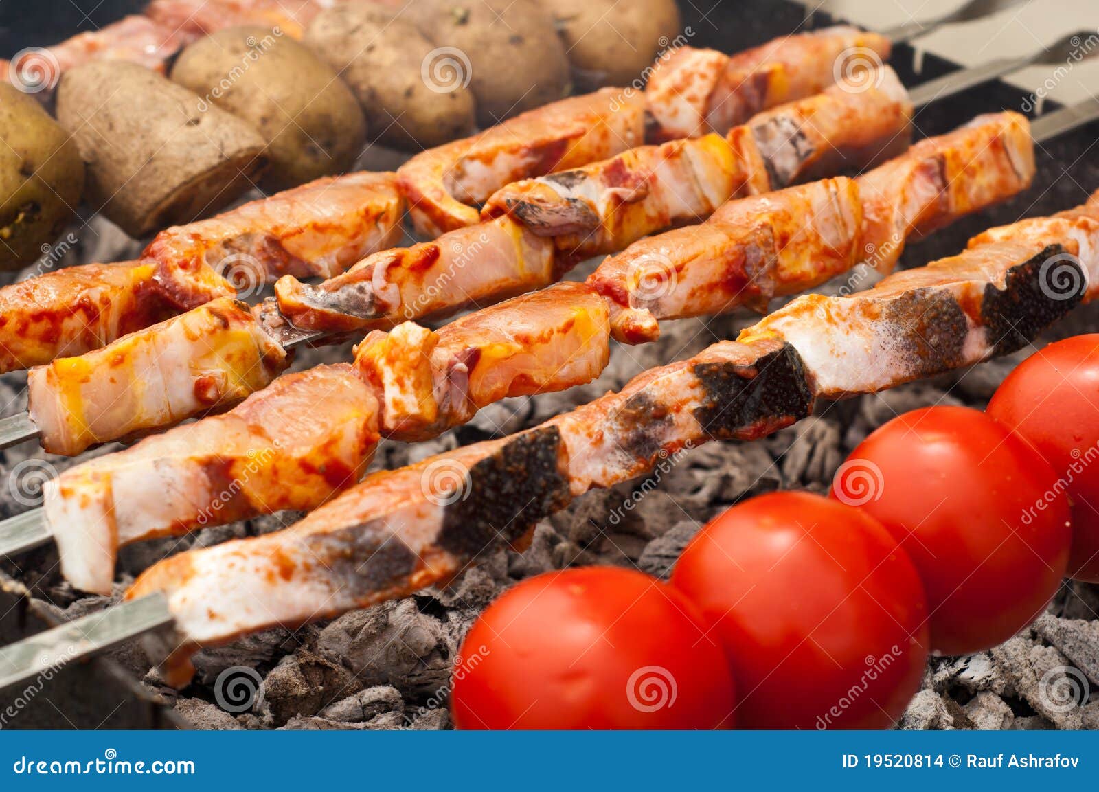 Sturgeon Fillets on a Skewer. Stock Photo - Image of beluga, food: 19520814