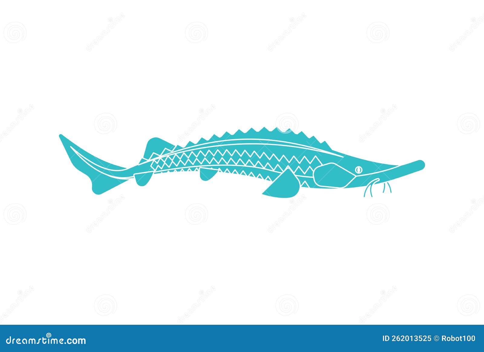 Sturgeon Isolated Icon. Fish Sign Stock Vector - Illustration of icon ...