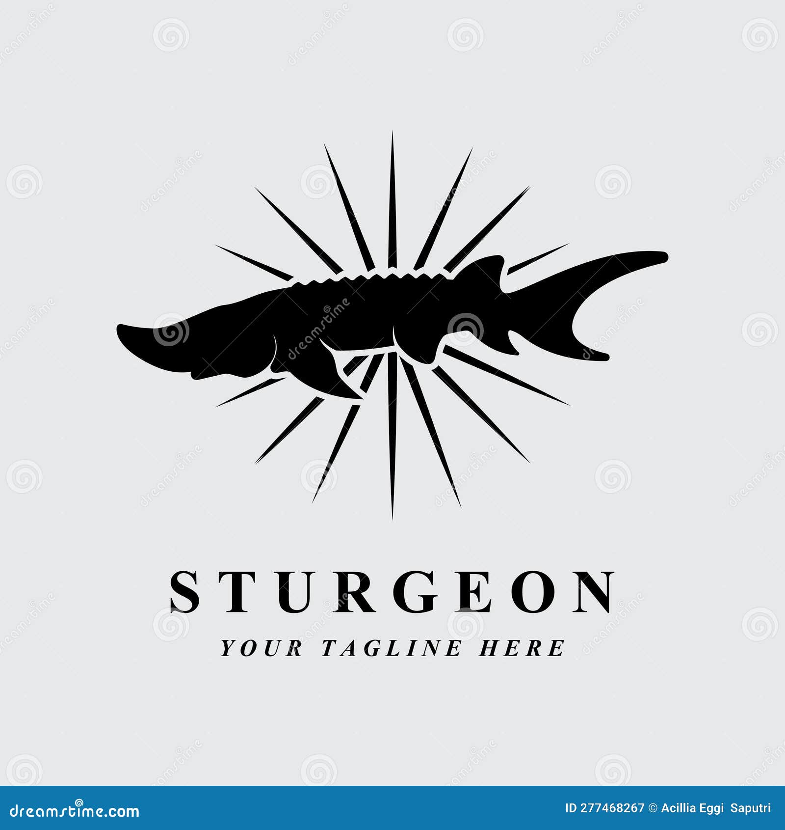 Sturgeon logo vector stock vector. Illustration of emblem - 277468267