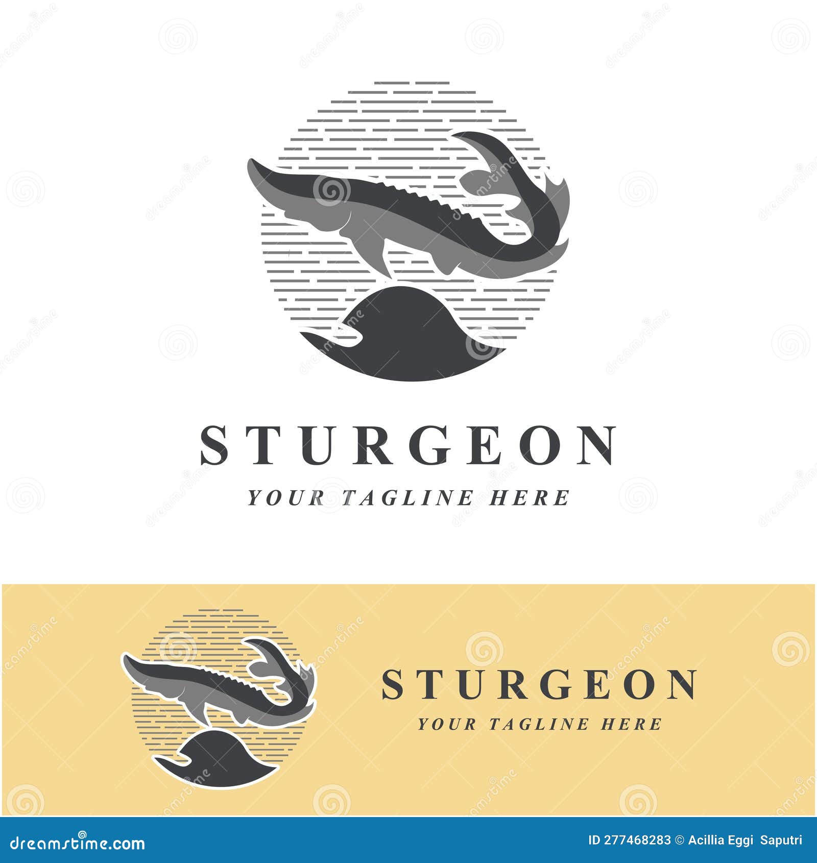 Sturgeon logo vector stock vector. Illustration of label - 277468283