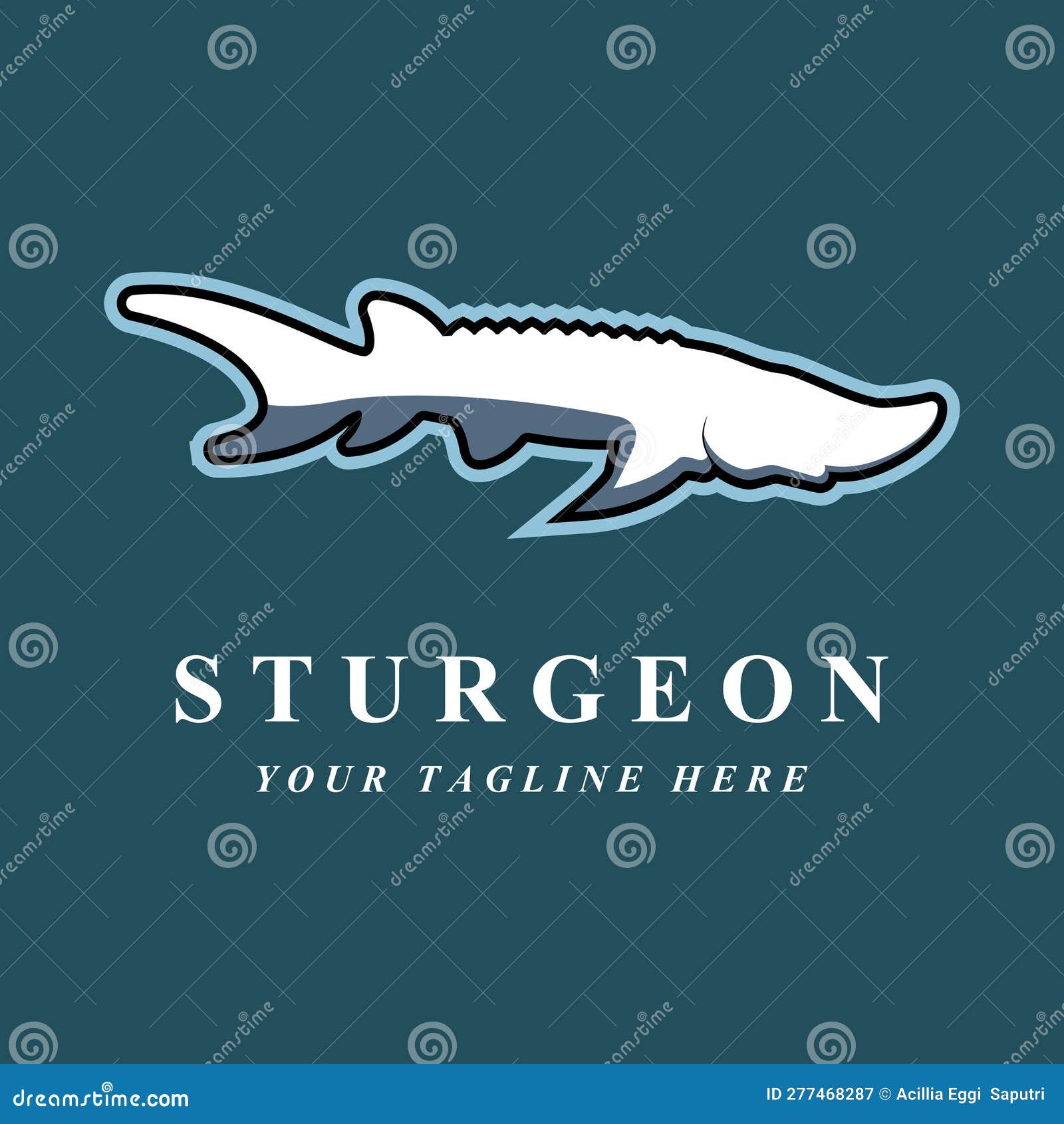 Sturgeon logo vector stock vector. Illustration of emblem - 277468287
