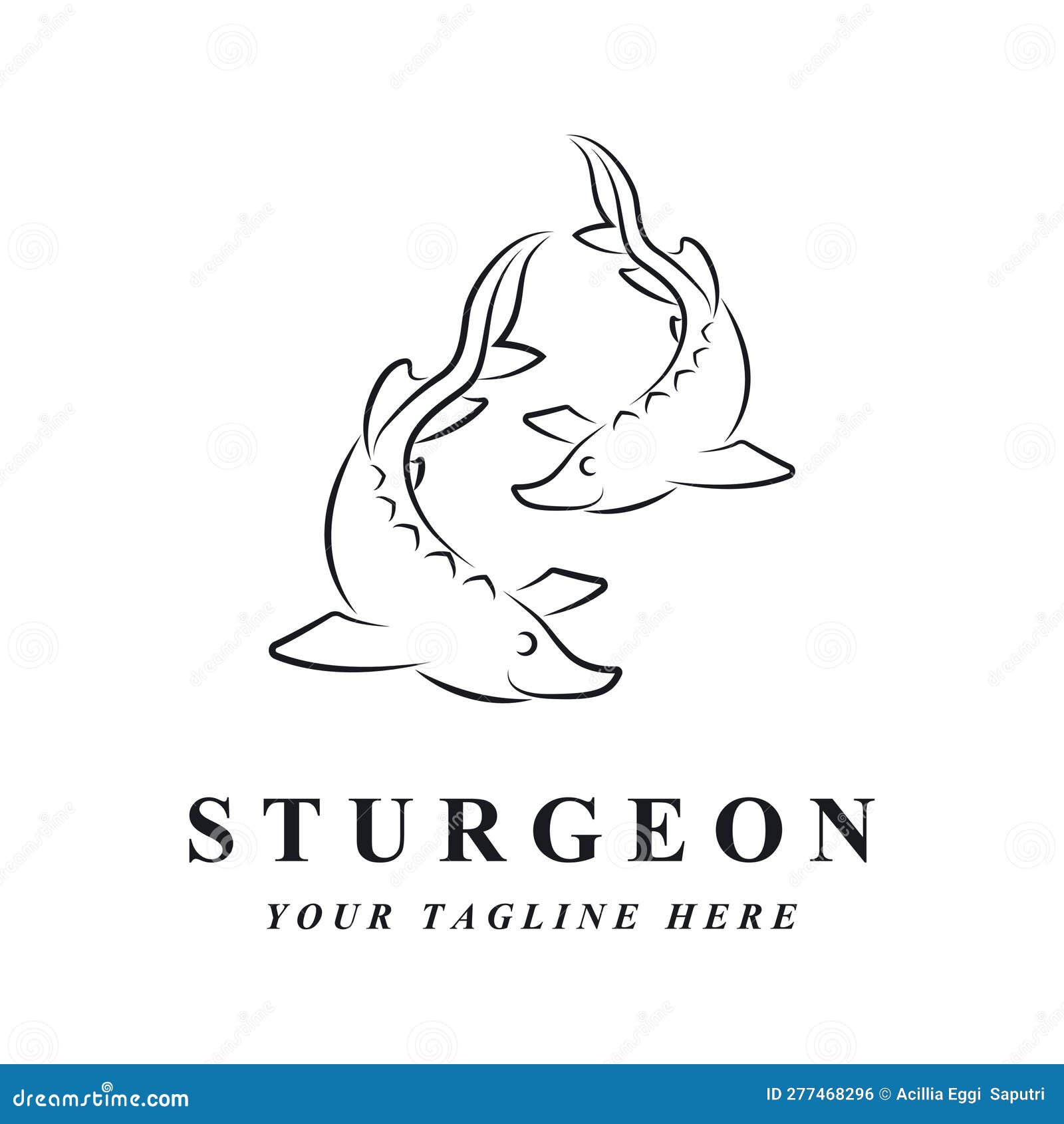 Sturgeon logo vector stock vector. Illustration of ocean - 277468296