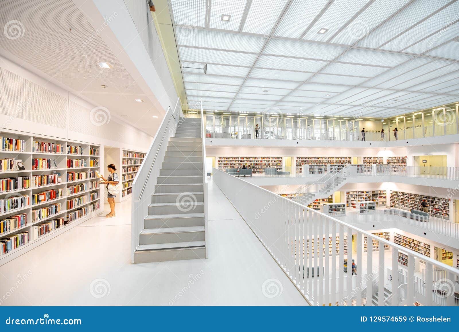 Stuttgard City Library editorial stock image. Image of white - 129574659