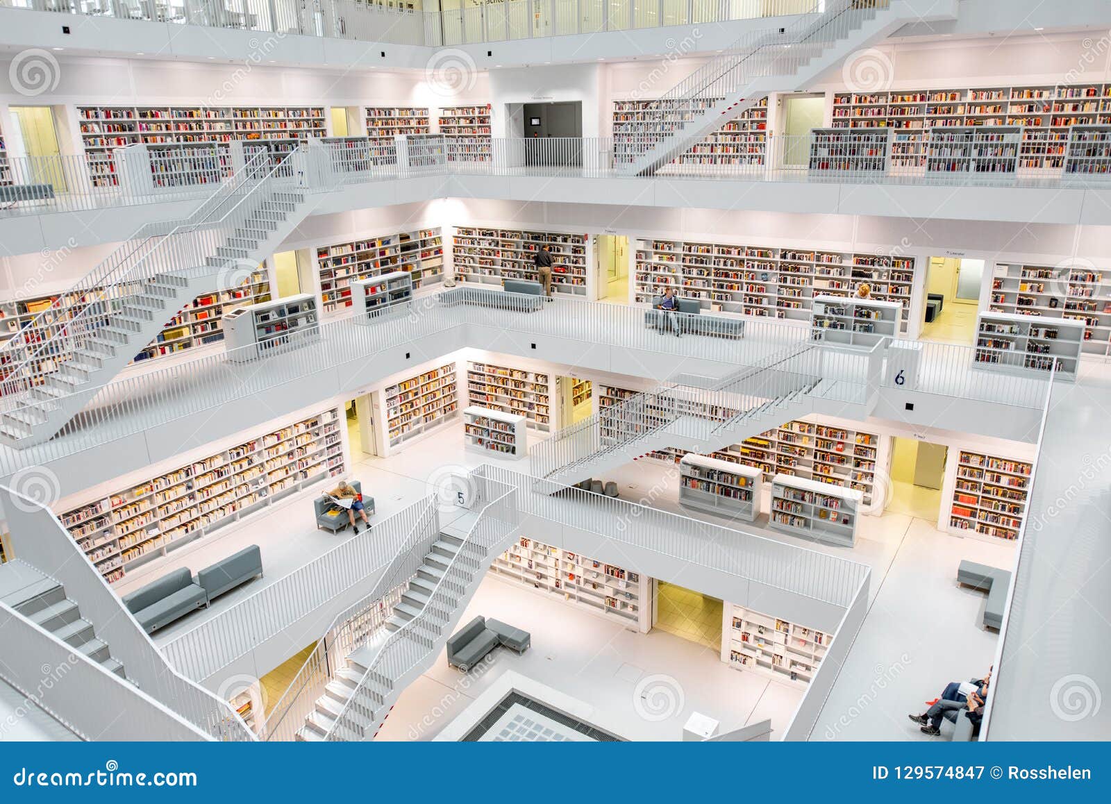 Stuttgard City Library editorial photography. Image of culture - 129574847