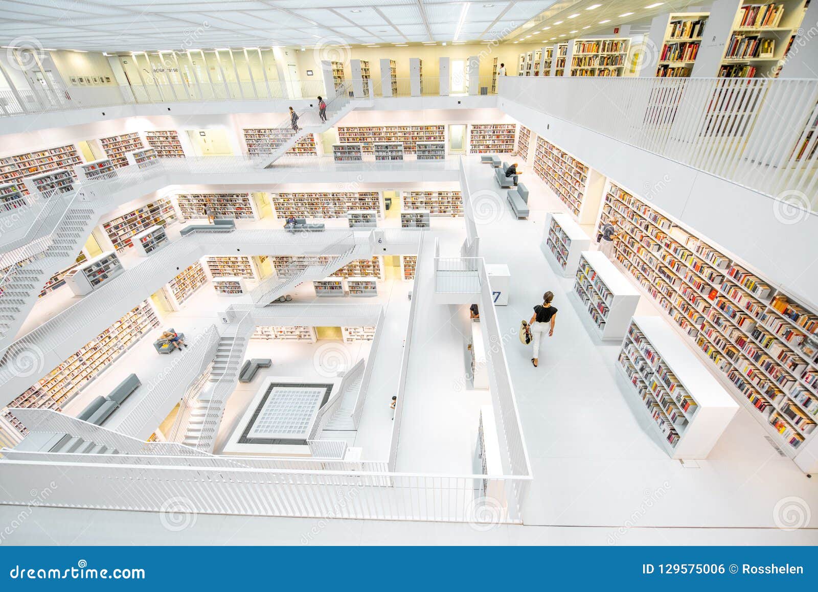 Stuttgard City Library editorial photo. Image of germany - 129575006