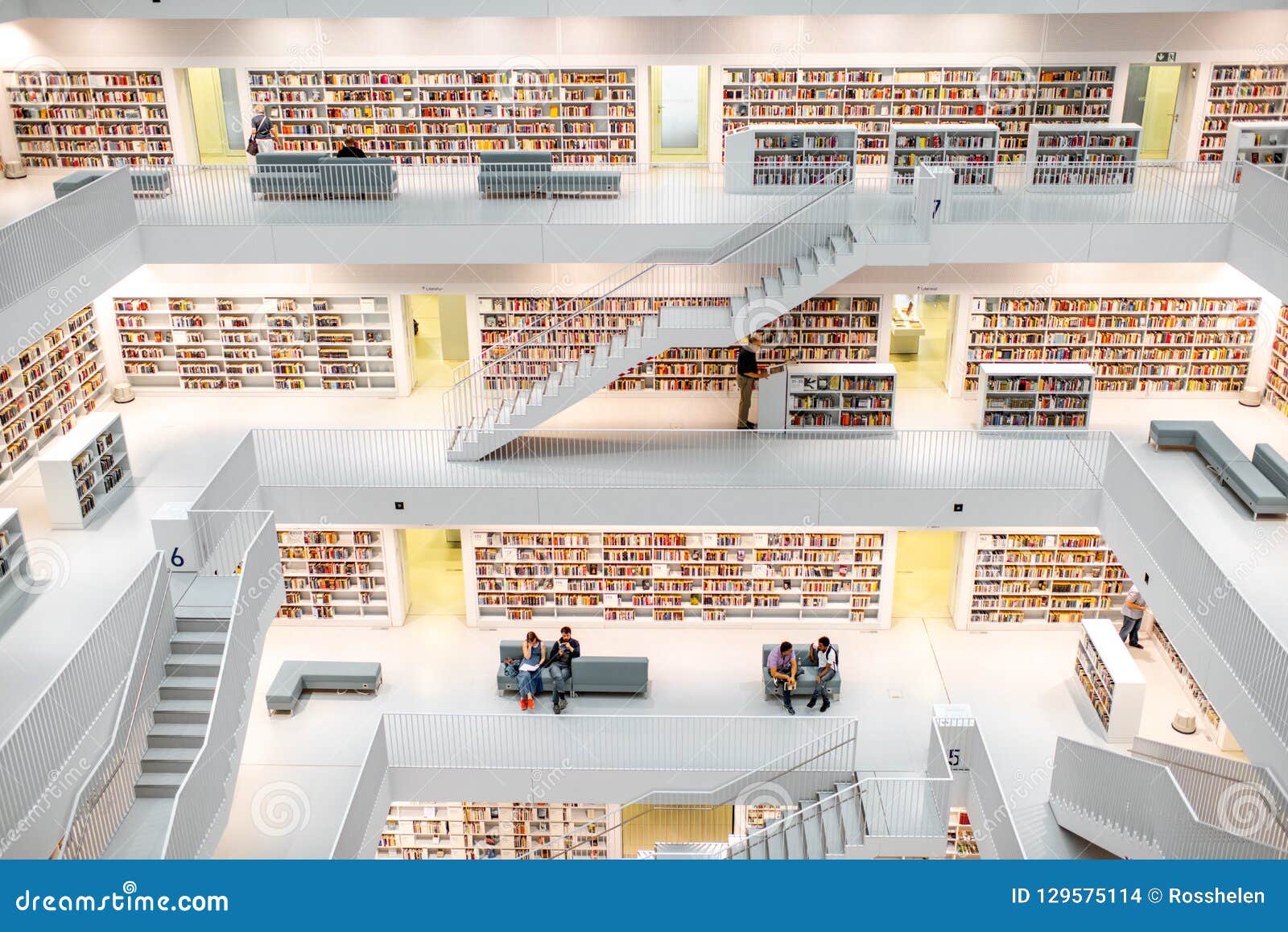 Stuttgard City Library editorial stock image. Image of germany - 129575114