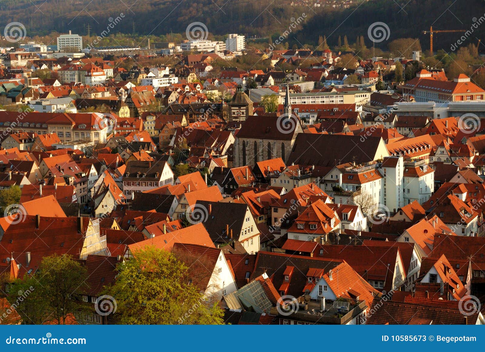 Stuttgart-Esslingen Alte Stadt Stockbild - Bild von orange, balkon ...