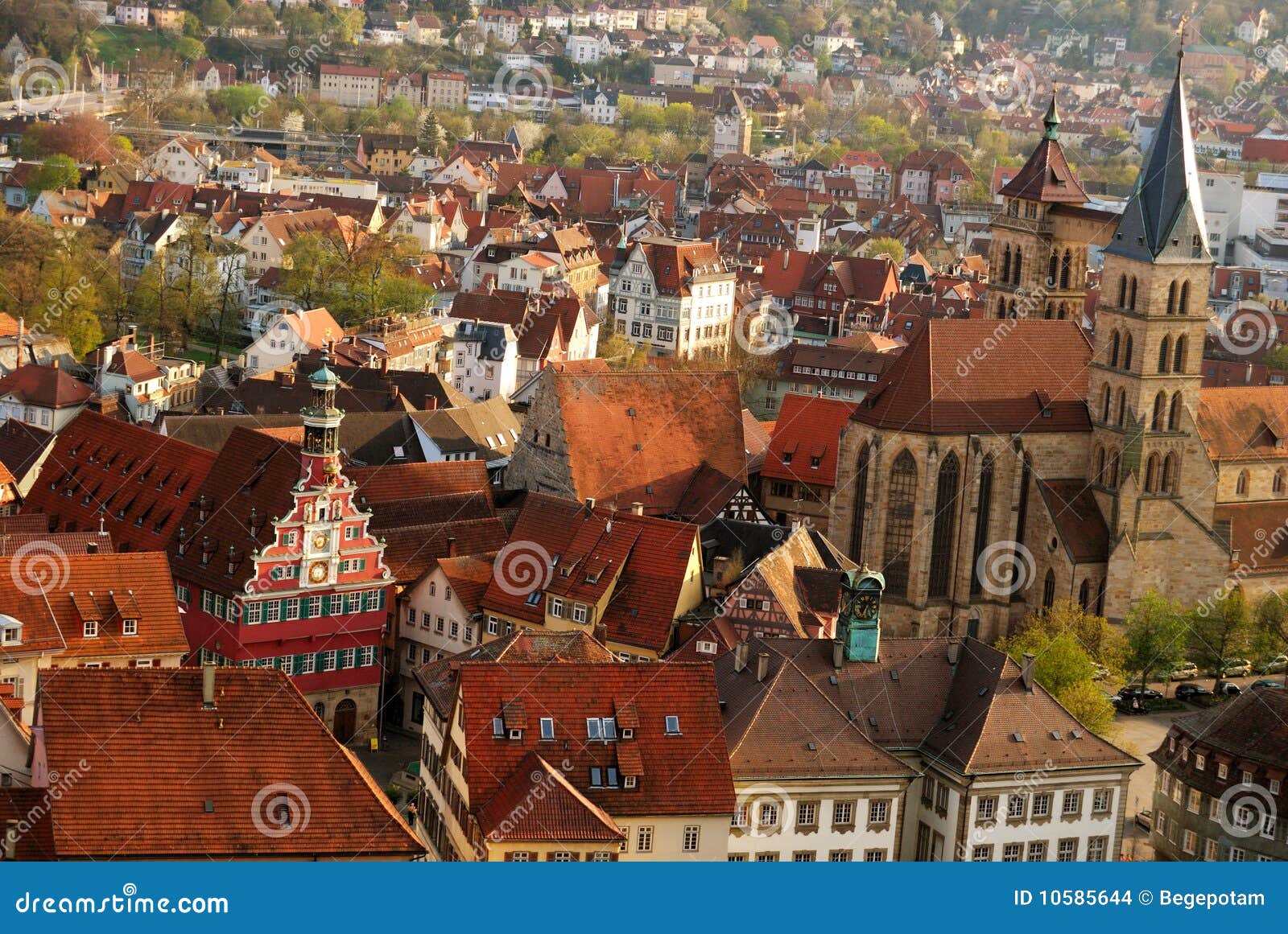 Stuttgart-Esslingen Old Town Centre Stock Photo - Image of middleage ...
