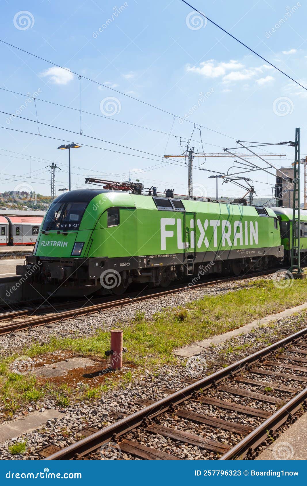 Flixtrain Train at Stuttgart Main Railway Station Portrait Format in ...