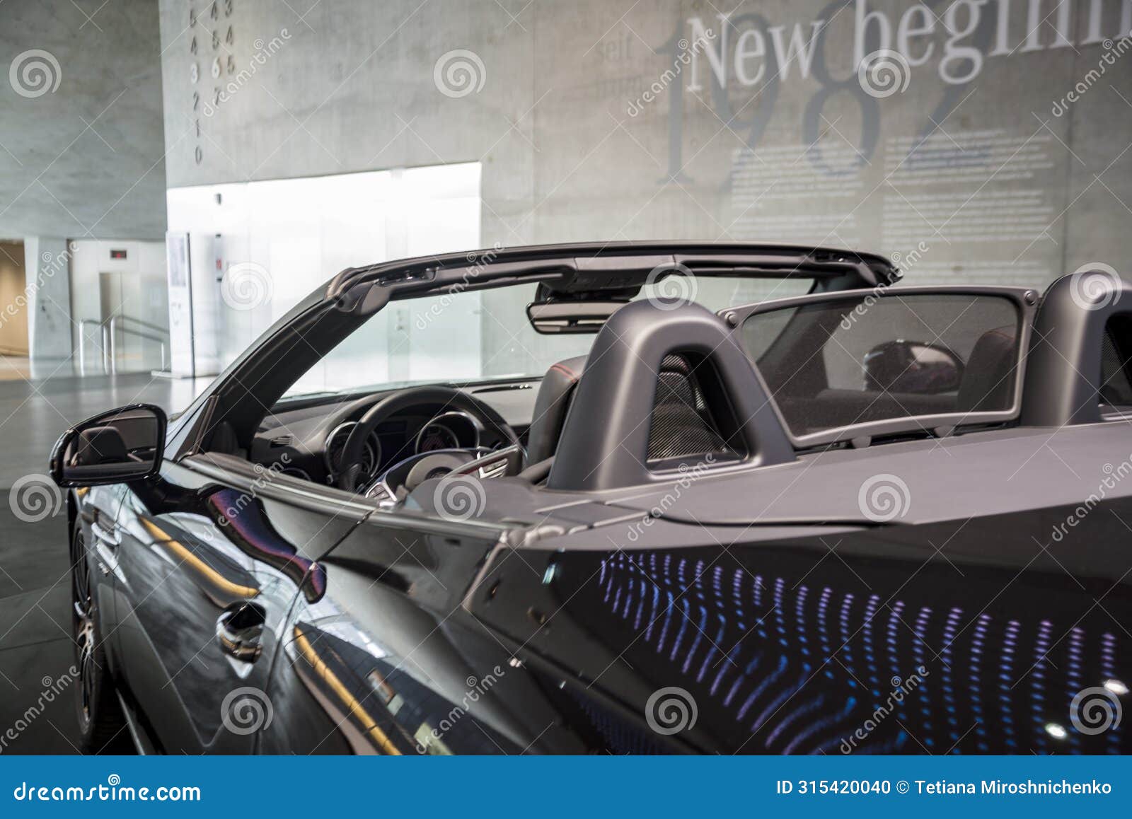 Steering Wheel and Control Panel. Model of Mercedes Benz in the ...