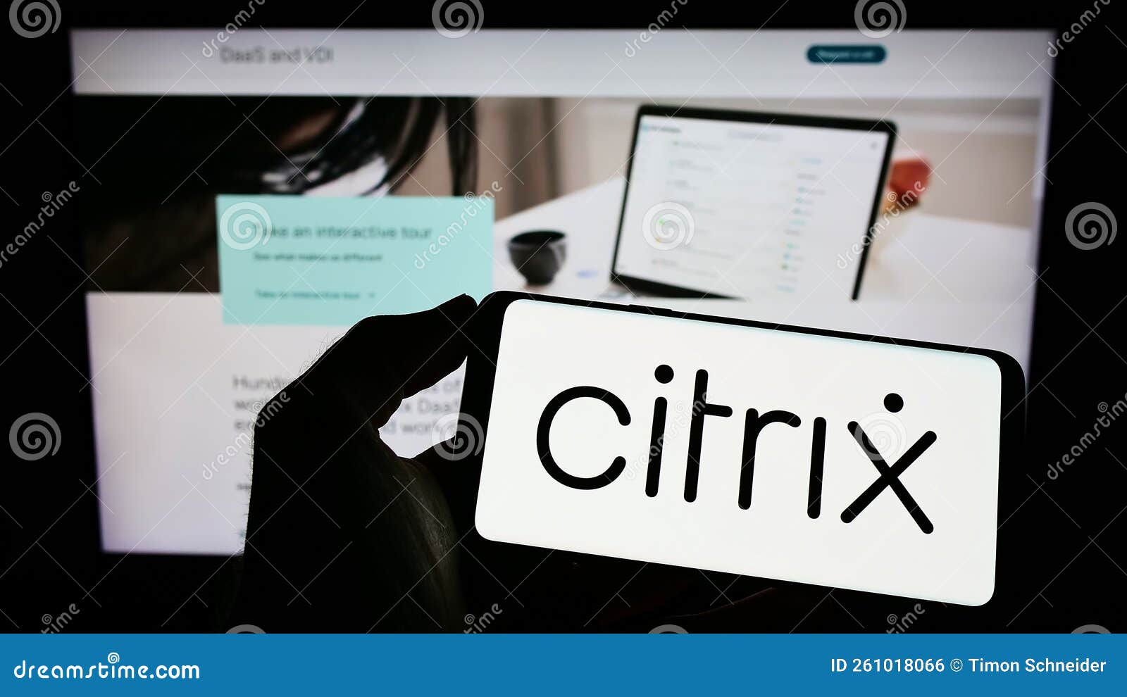 Person Holding Cellphone with Logo of American Cloud Computing Company ...
