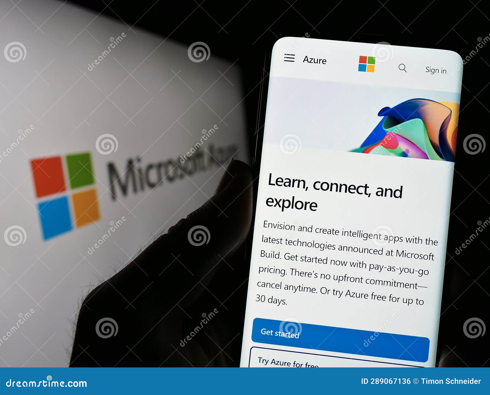 Person Holding Smartphone with Website of Cloud Computing Platform ...