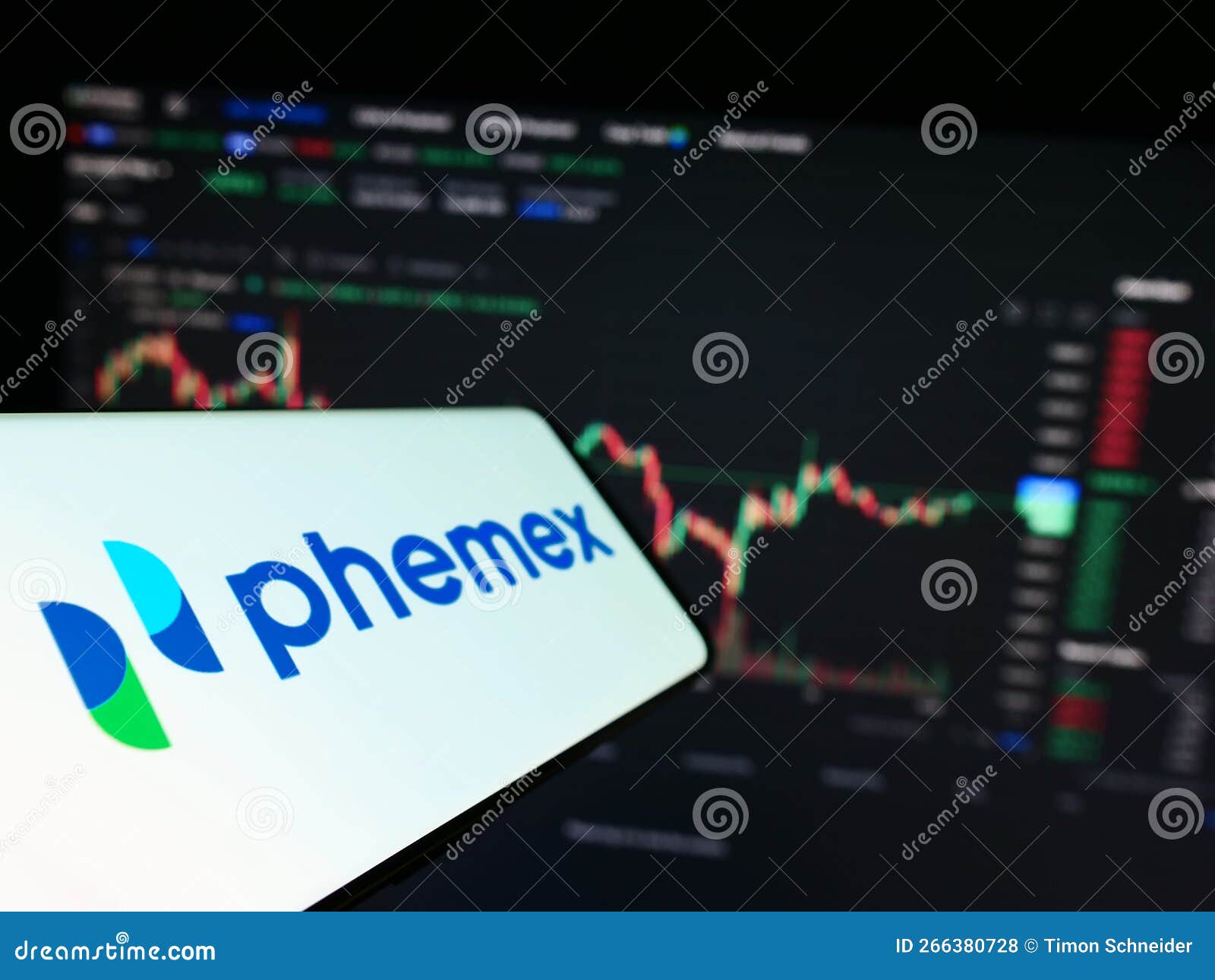 Smartphone with Logo of Cryptocurrency Exchange Phemex on Screen in ...
