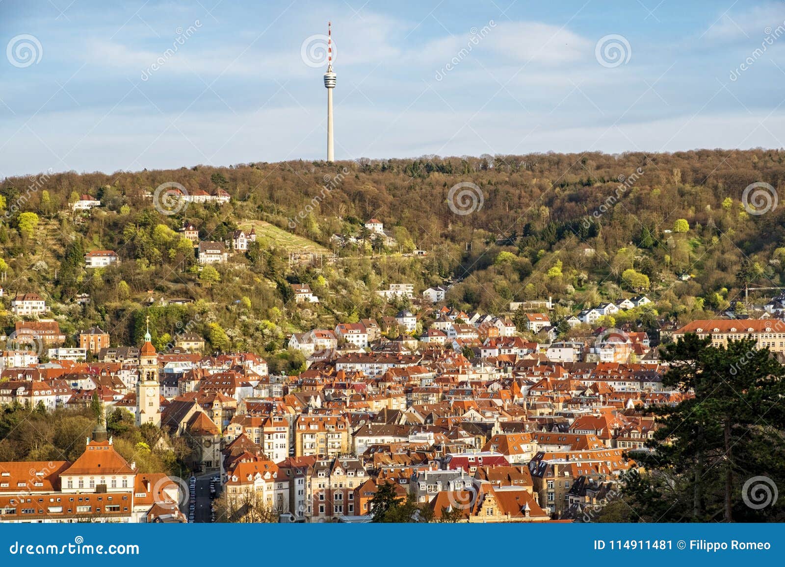 Stuttgart Karlshoehe Television Tower Stock Image - Image of germany ...