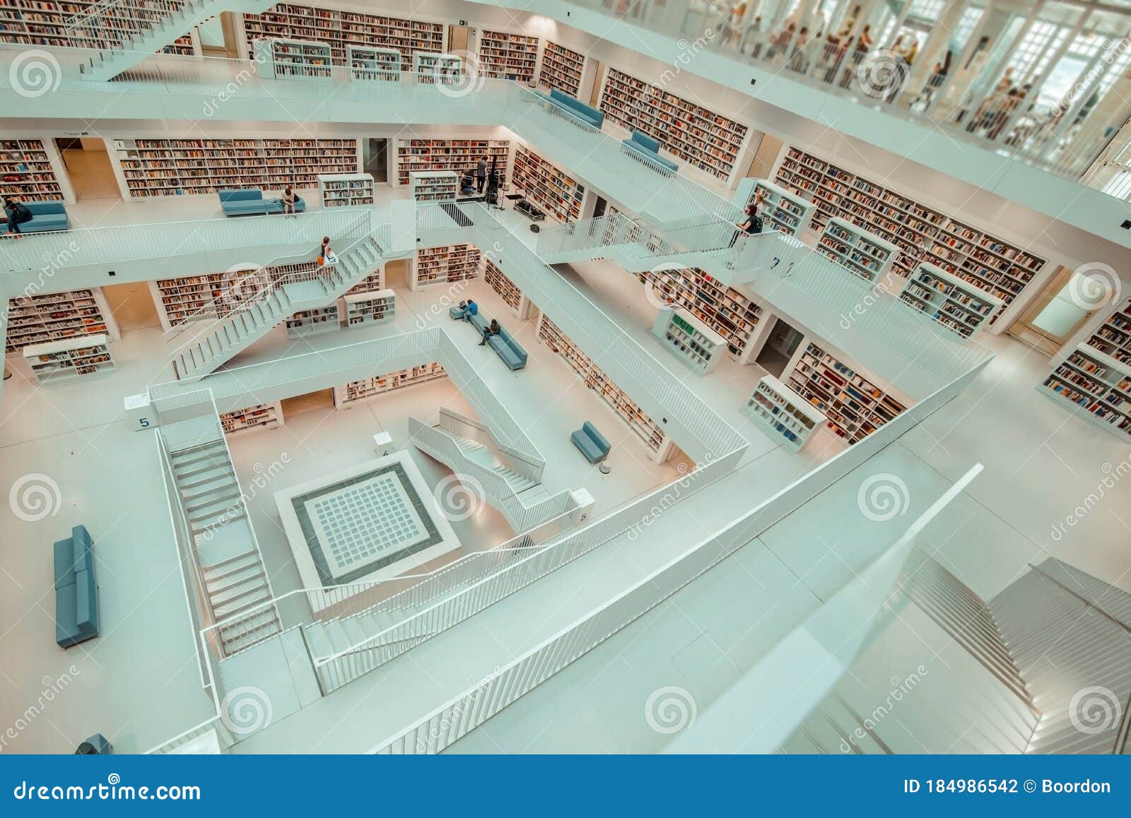 Stuttgart Library, Germany - June, 2015: Stuttgart Library Has a Modern ...