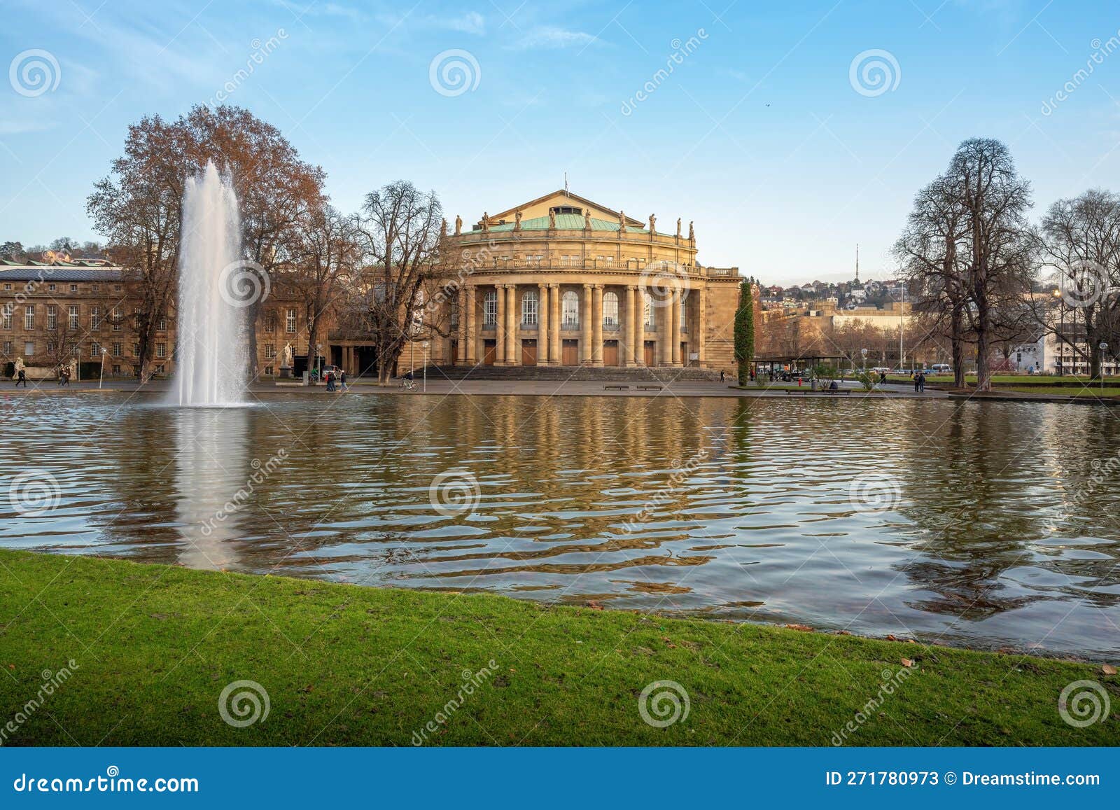 Stuttgart Opera House (Staatstheater) and Eckensee Lake - Stuttgart ...
