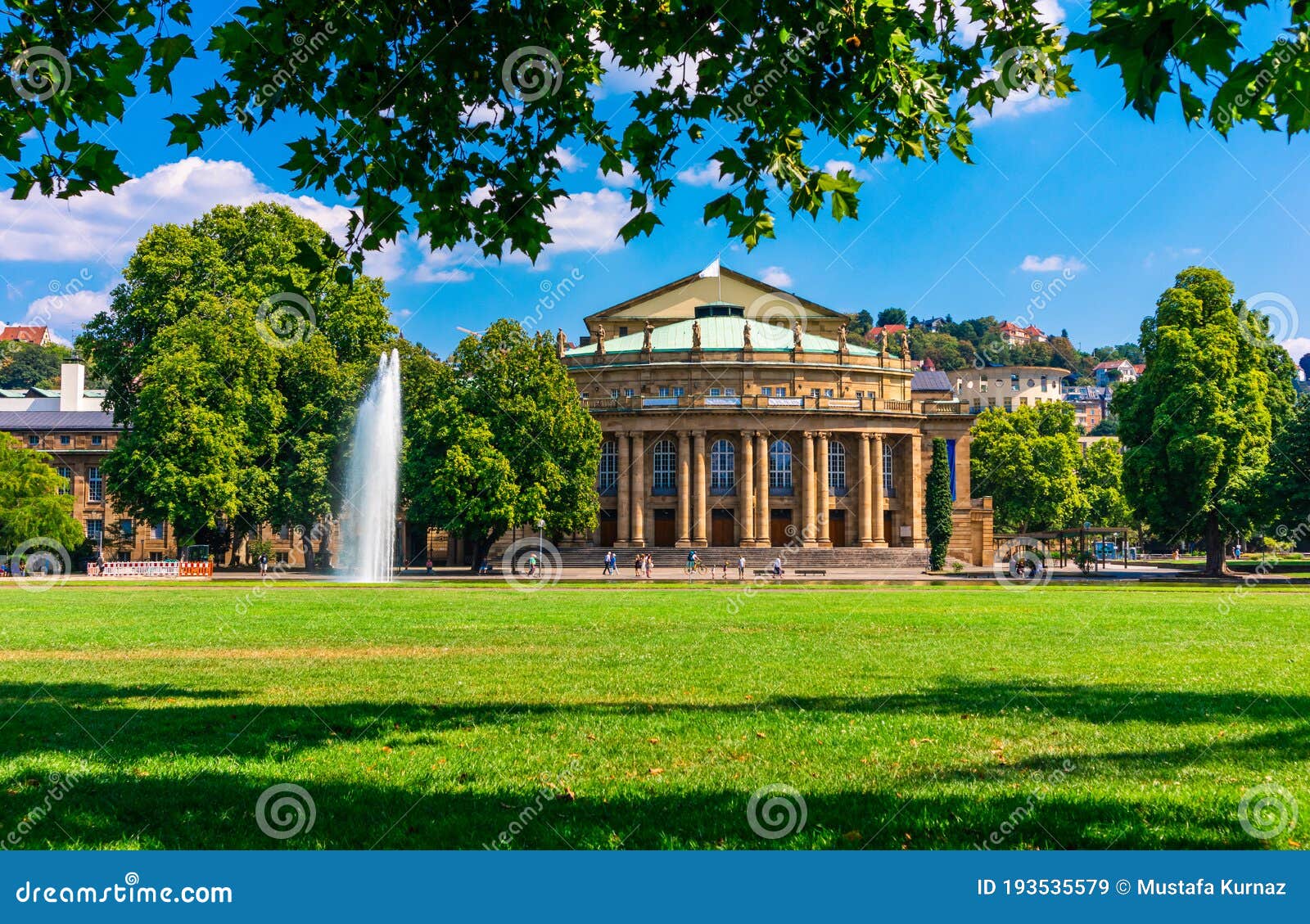 Stuttgart Park with Building Stock Image - Image of stuttgart, green ...