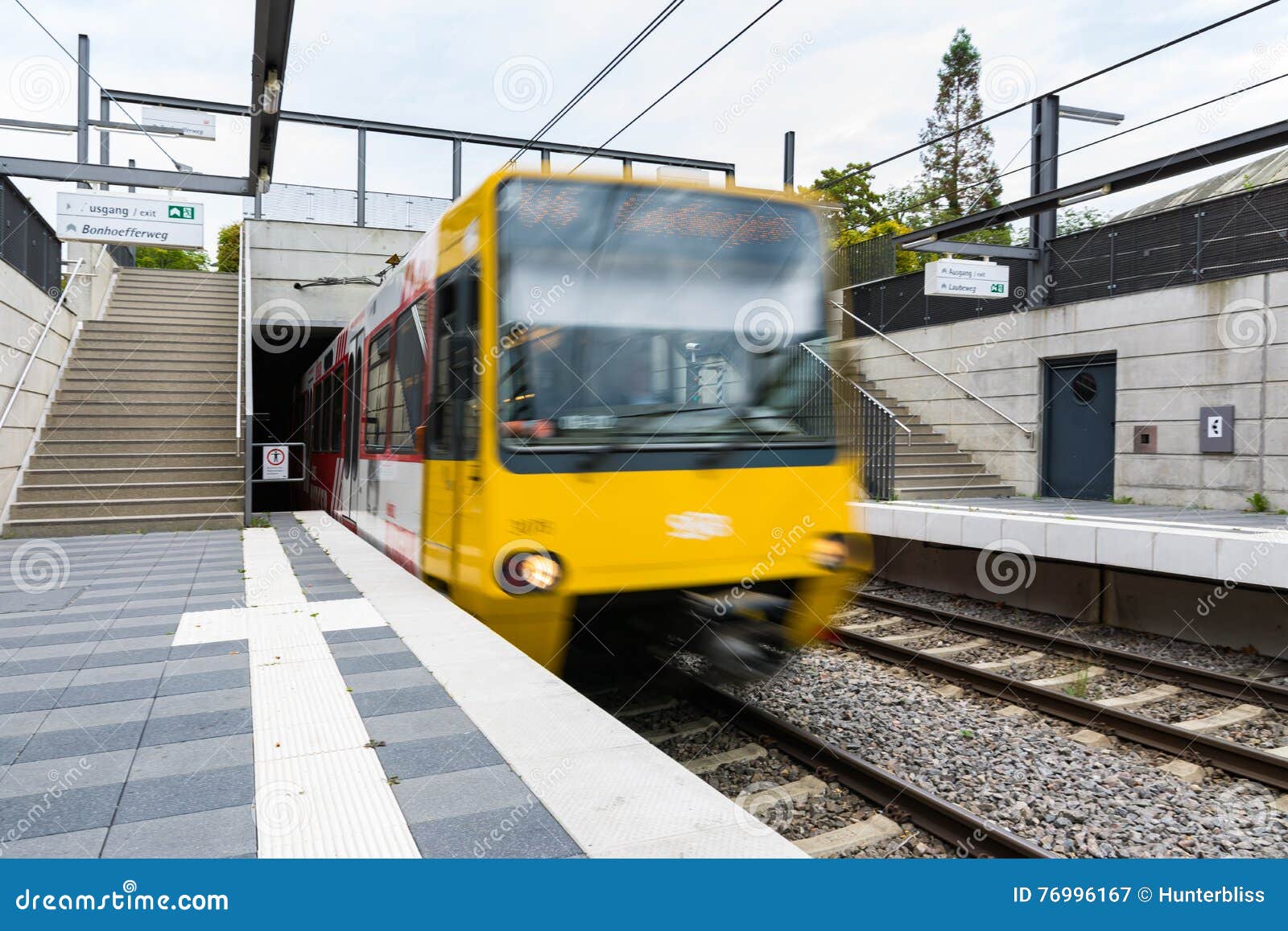 Stuttgart Public Transport Subway Front Moving Train Stock Image ...