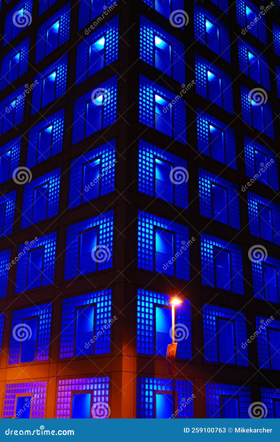 Stuttgarts Public Library from the Outside Illuminated at Night Stock ...