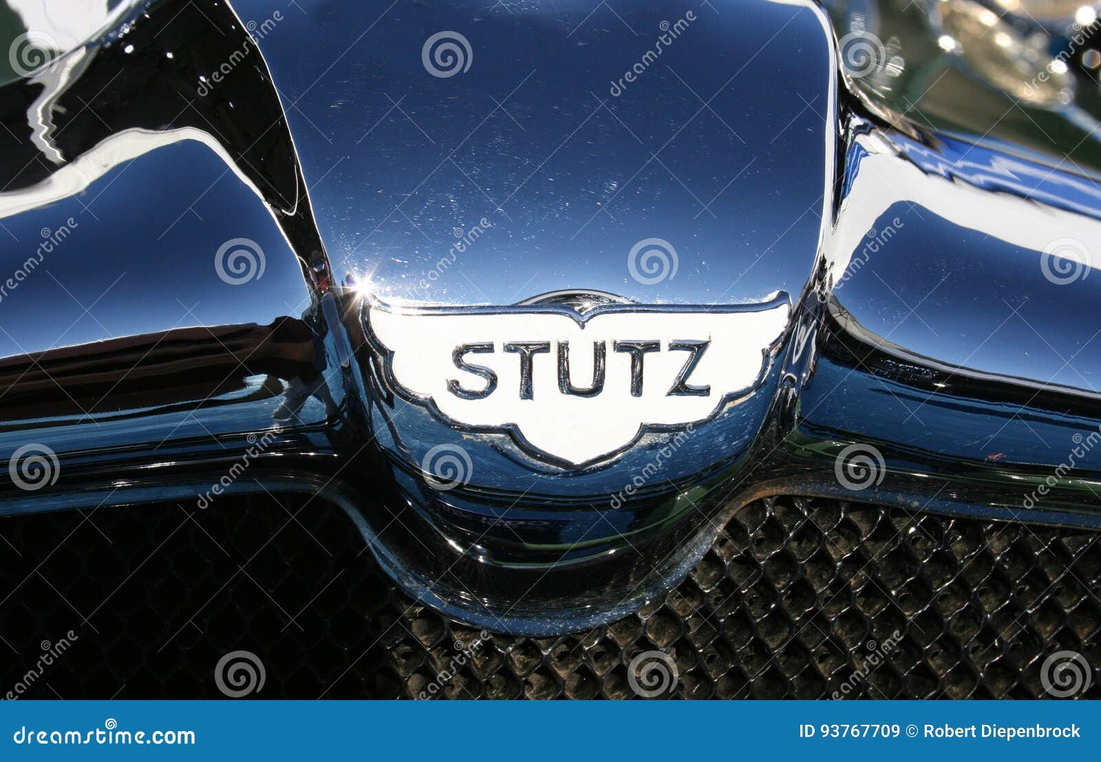 Stutz Classic Chrome Cowl Badge Editorial Stock Image - Image of ...