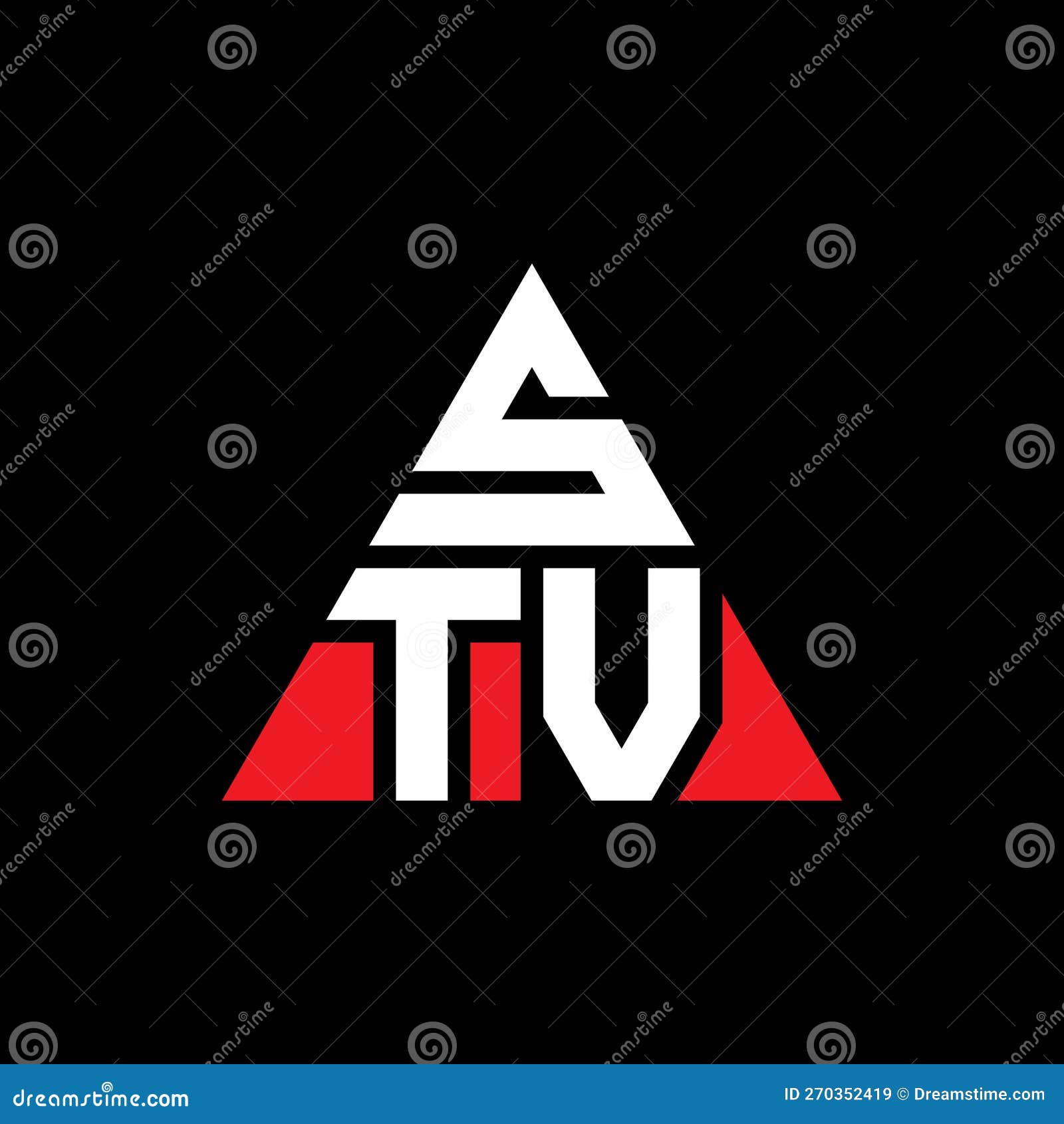 STV Triangle Letter Logo Design with Triangle Shape. STV Triangle Logo ...