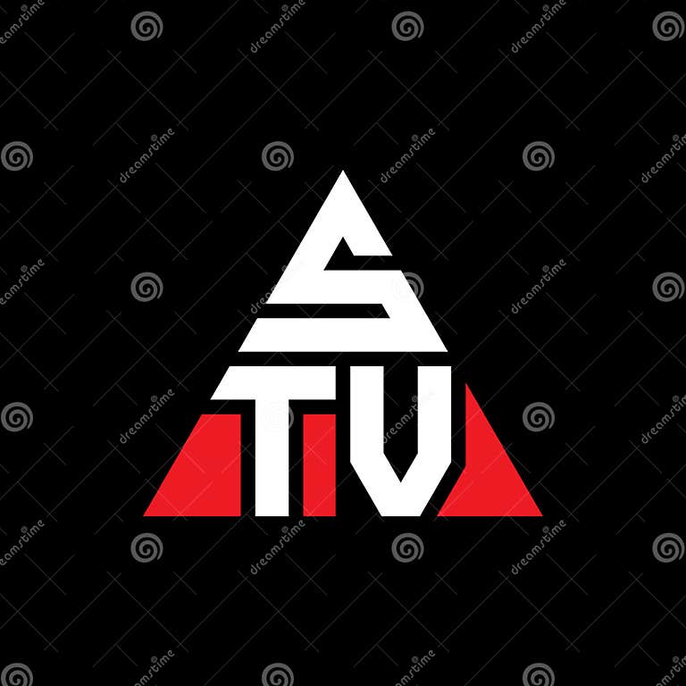 STV Triangle Letter Logo Design with Triangle Shape. STV Triangle Logo ...