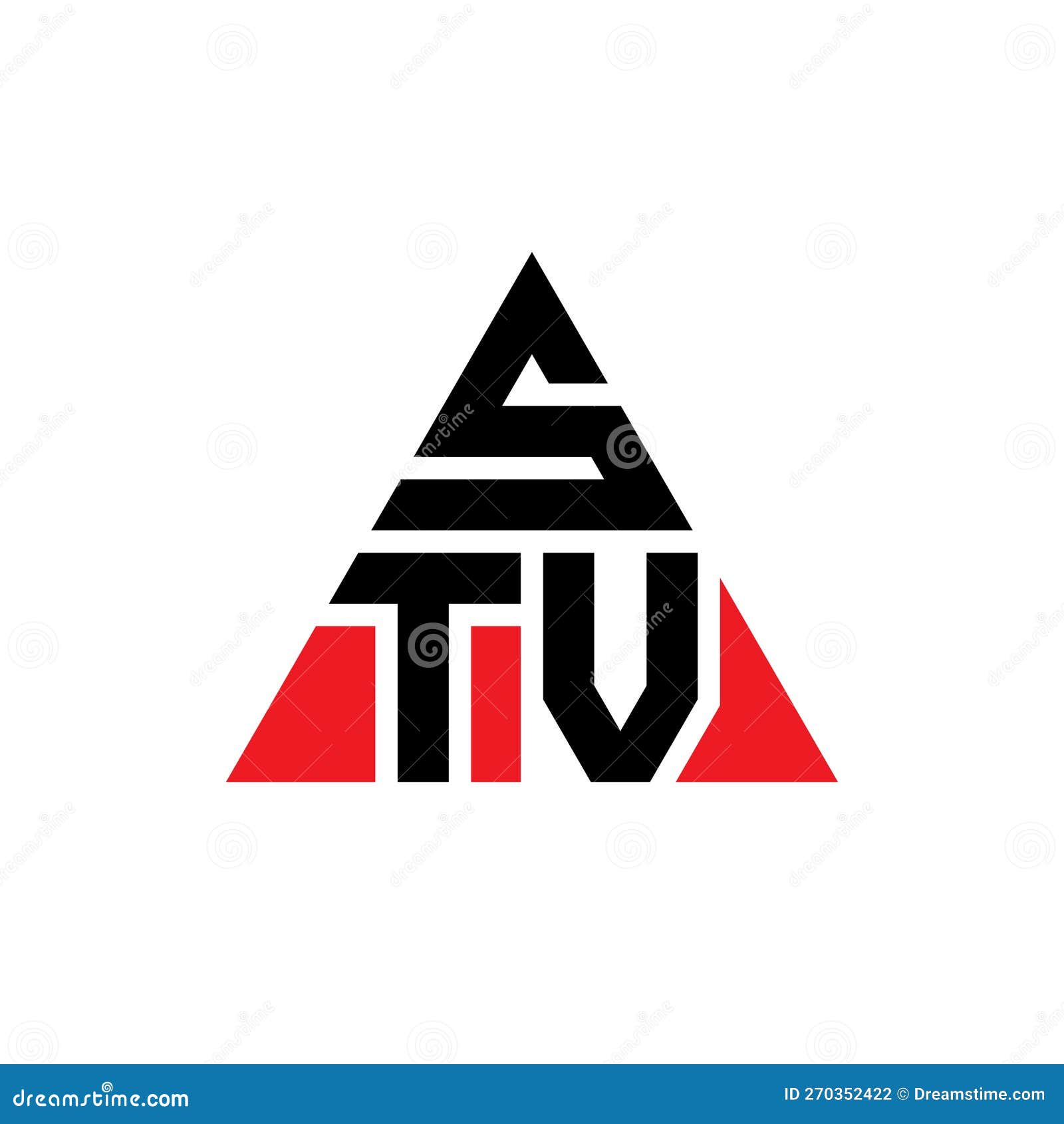 STV Triangle Letter Logo Design with Triangle Shape. STV Triangle Logo ...