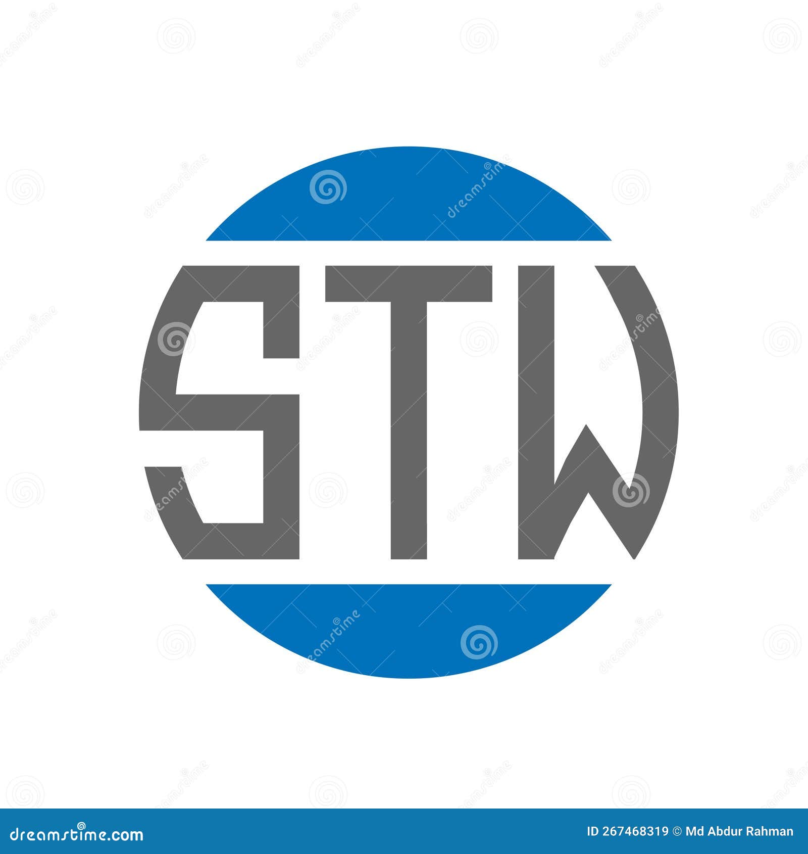 STW Letter Logo Design on White Background. STW Creative Initials ...