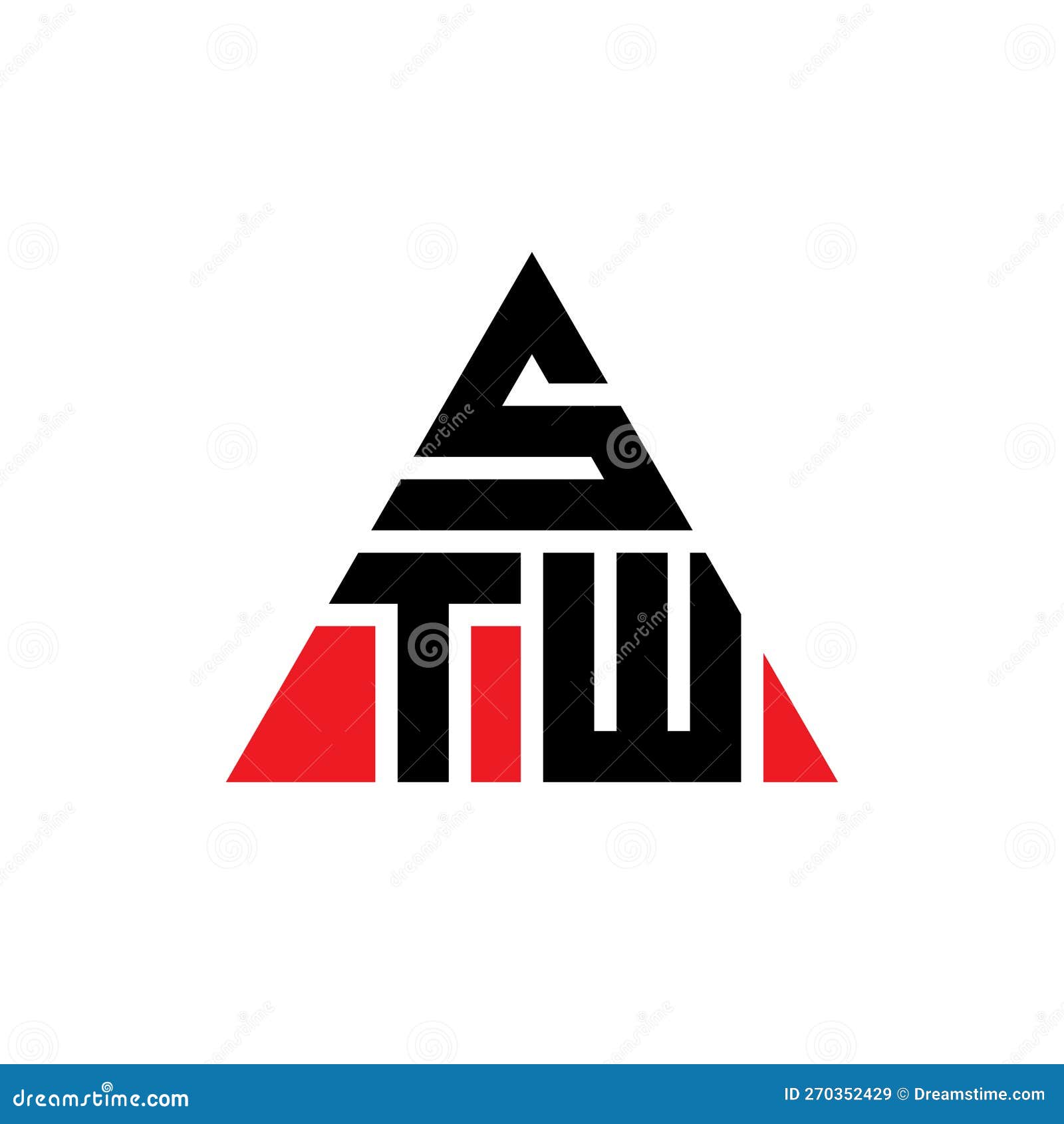 STW Triangle Letter Logo Design with Triangle Shape. STW Triangle Logo ...