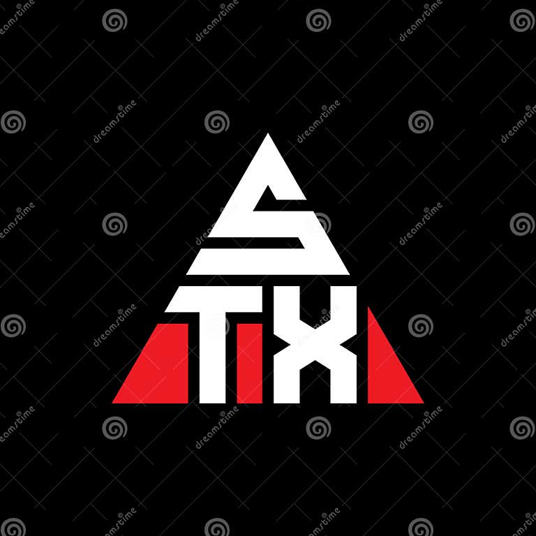 STX Triangle Letter Logo Design with Triangle Shape. STX Triangle Logo ...