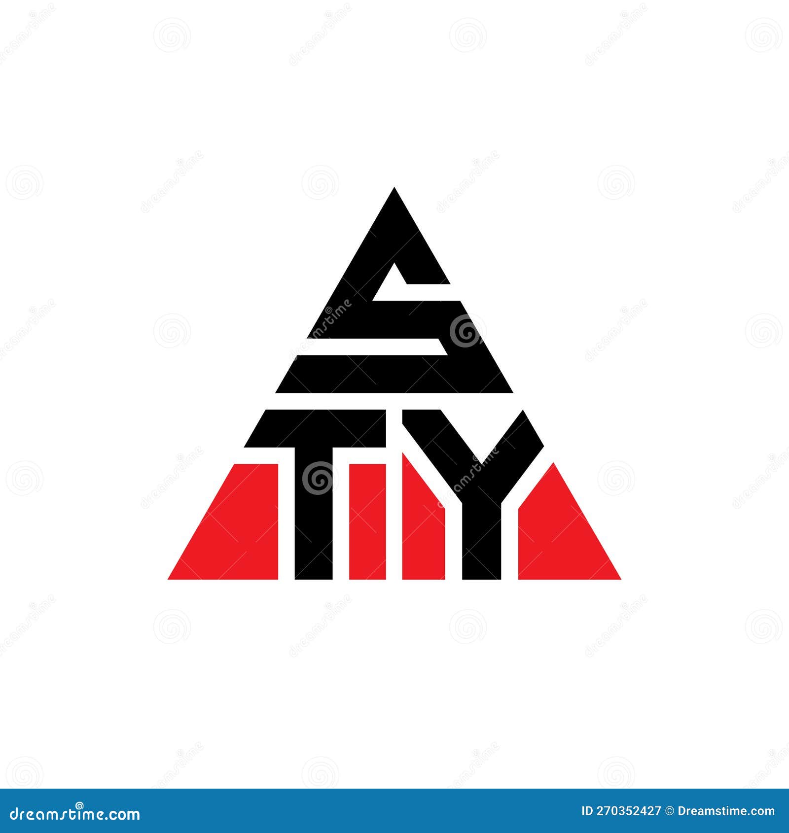 STY Triangle Letter Logo Design with Triangle Shape. STY Triangle Logo ...