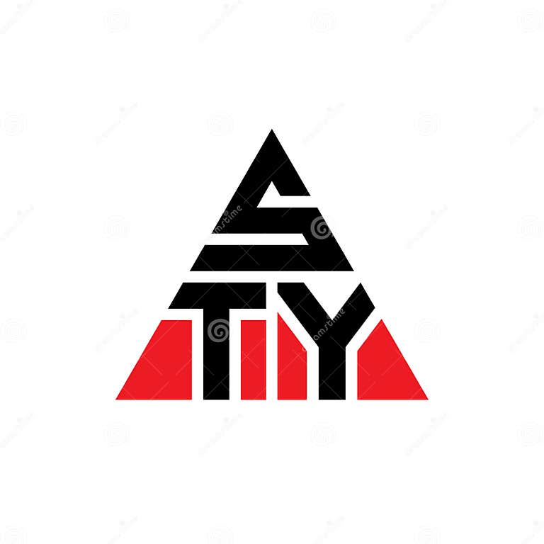 STY Triangle Letter Logo Design with Triangle Shape. STY Triangle Logo ...
