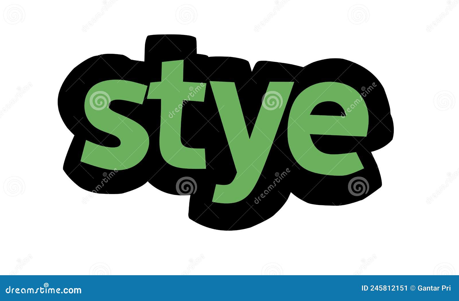 STYE Background Writing Vector Design On White Background ...