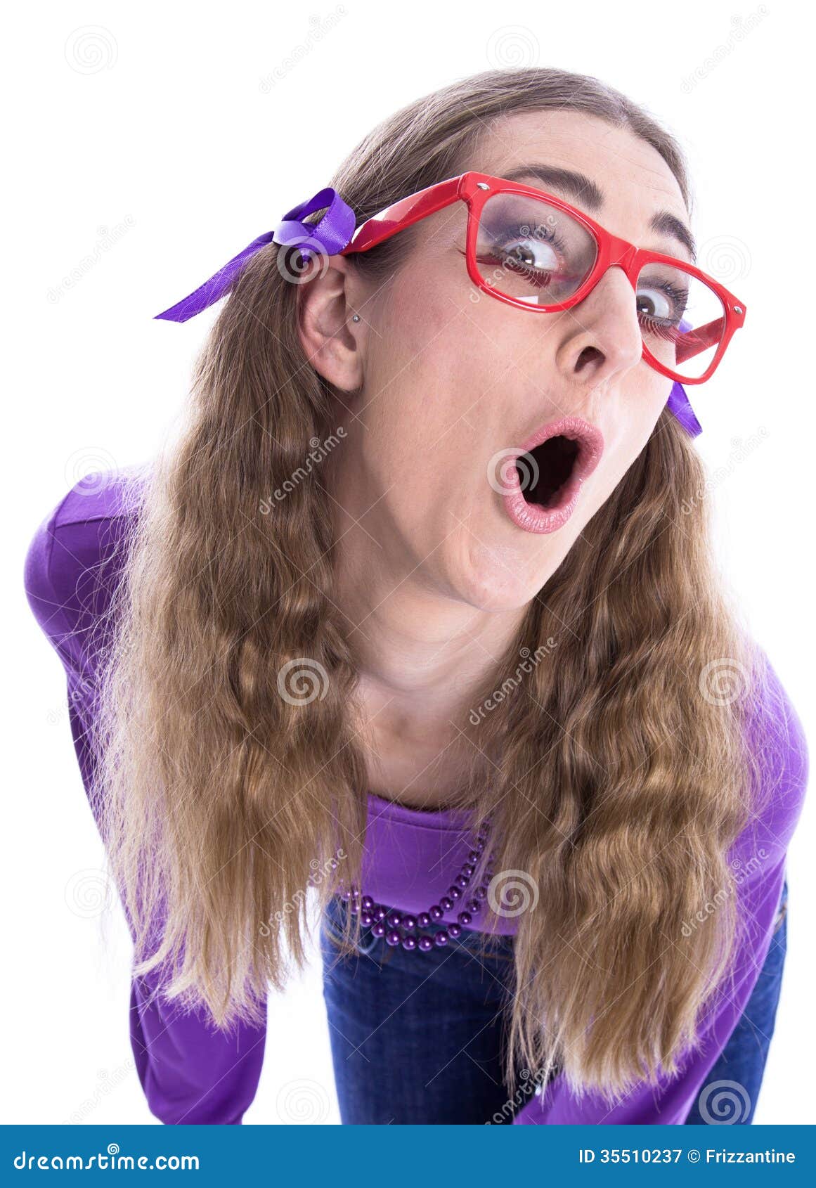 Stygg Flicka Med Exponeringsglas Fotografering för Bildbyråer - Bild av ...