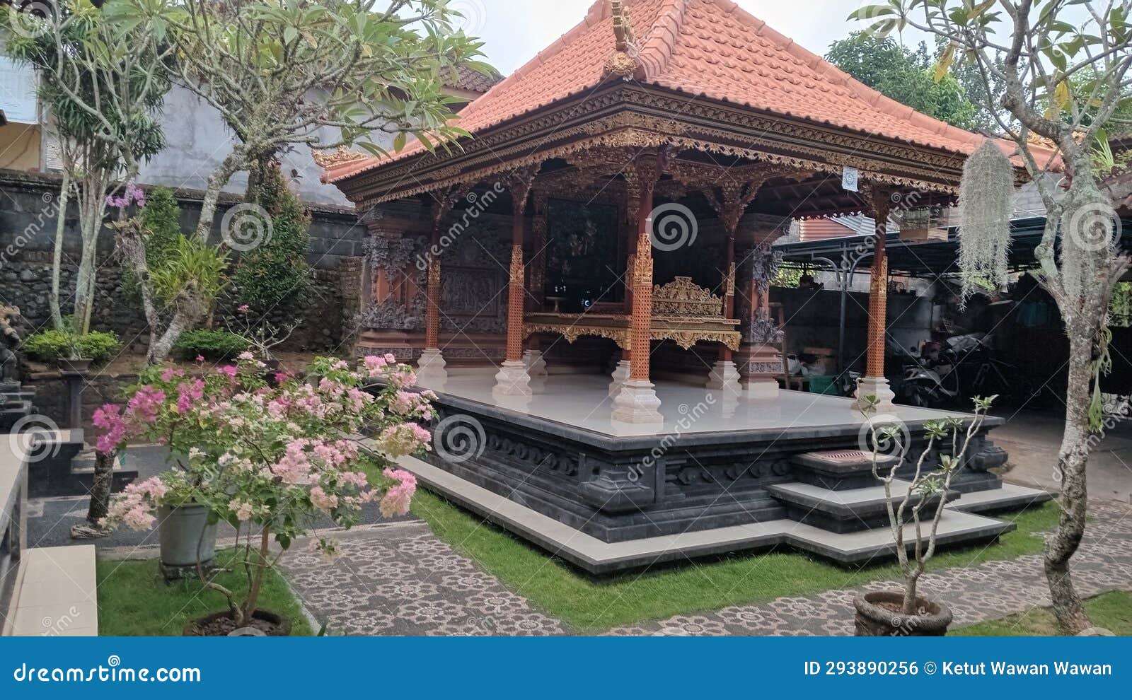 Style Bali house stock photo. Image of landmark, temple - 293890256