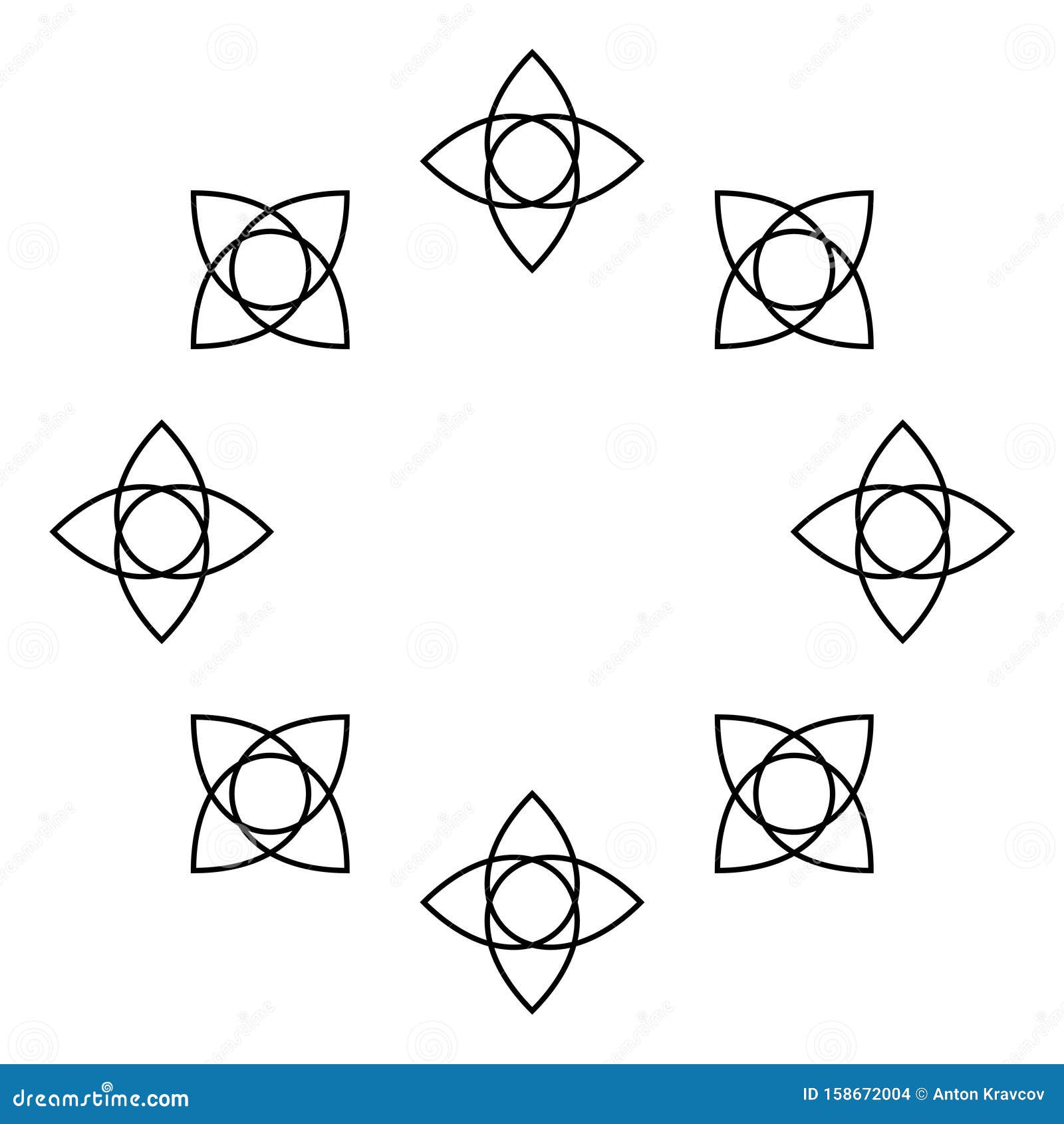 Line Art Tracery Arabesque Ornament. Stock Vector - Illustration of ...