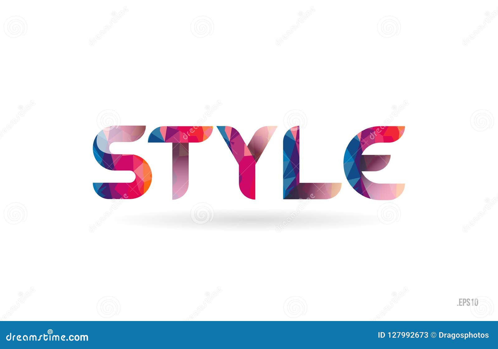 Style Colored Rainbow Word Text Suitable for Logo Design Stock Vector ...