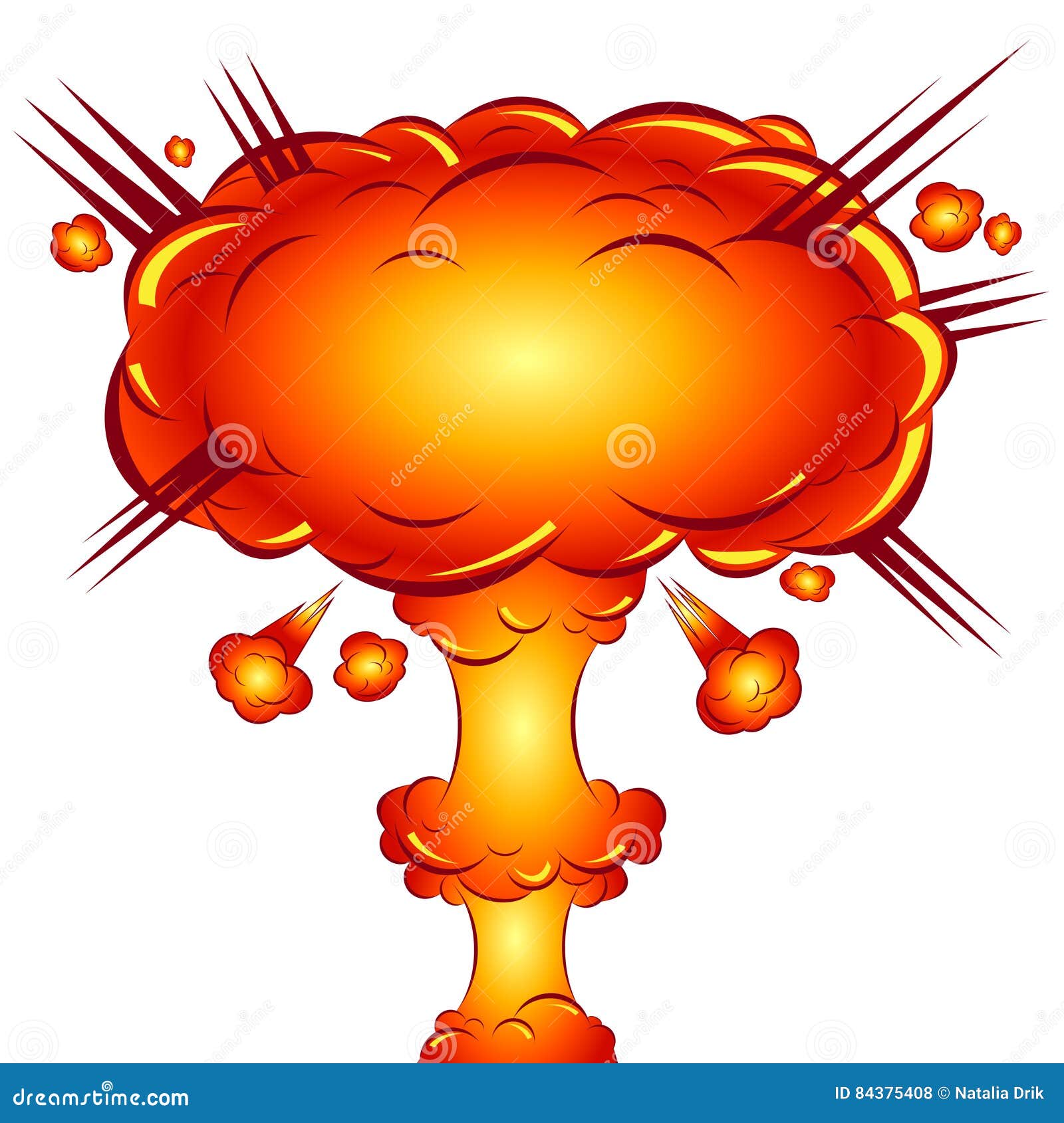 In the Style of a Comic Explosion the Atomic Bomb Stock Vector ...